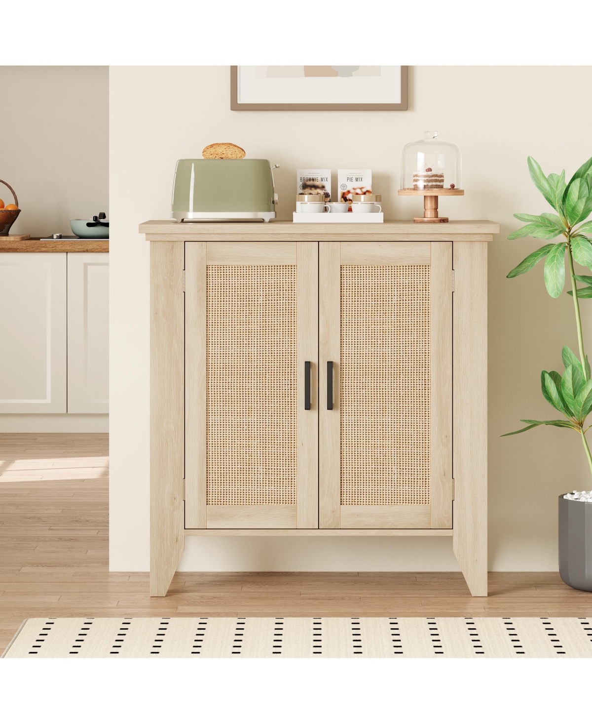 Click here for gaomon Versatile Rattan Buffet Sideboard with Adju... prices
