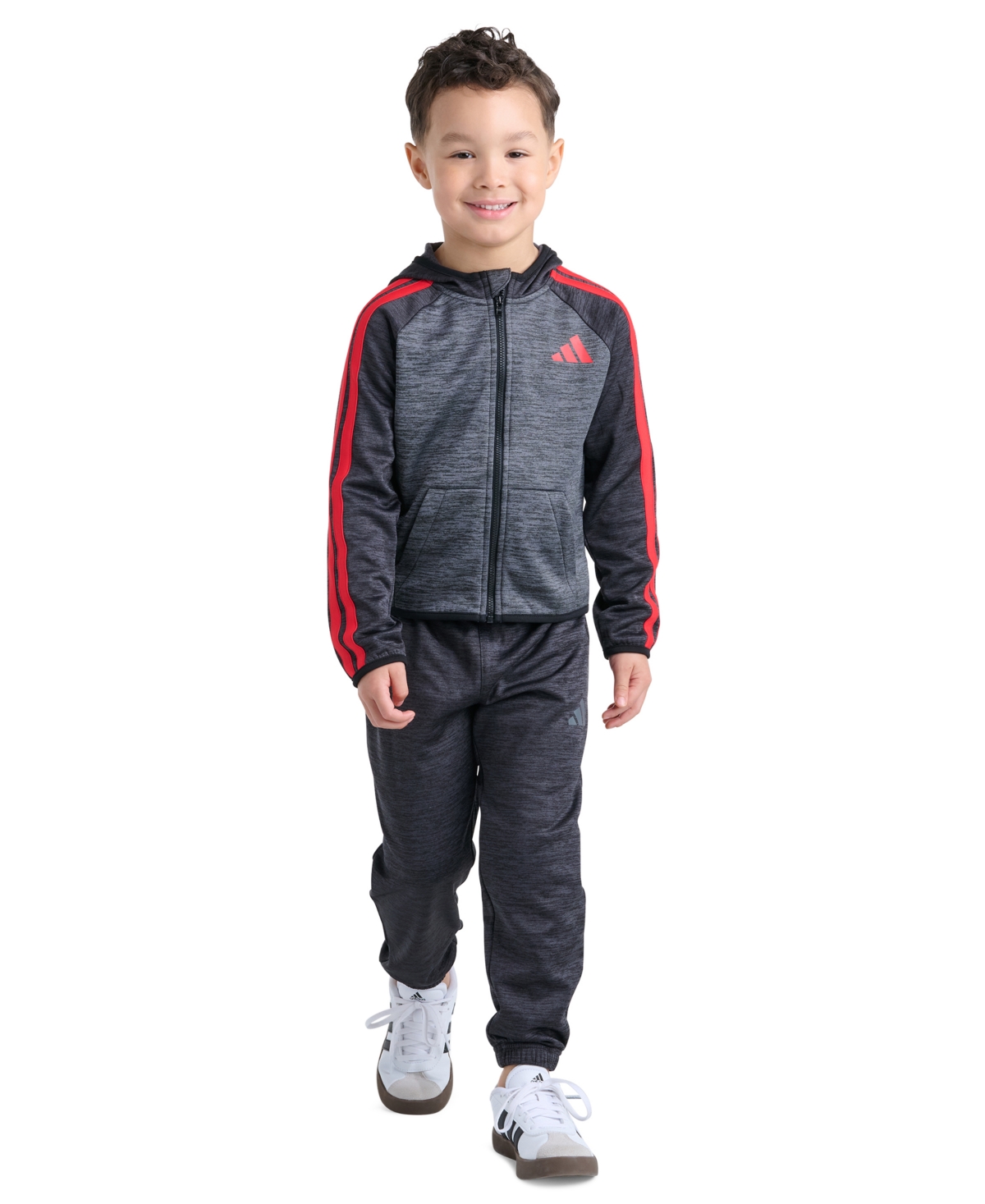 Click here for adidas Boys 2T-7 Long-Sleeve Jacket and Jogger  2-... prices