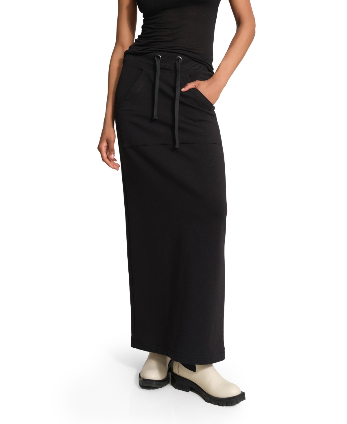 Click here for Marcella Womens Medina Maxi Sweatshirt Skirt - Bla... prices