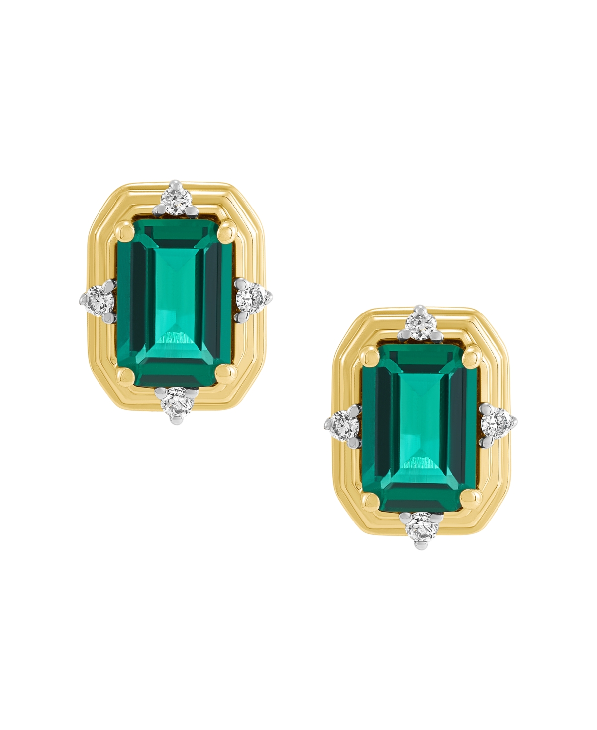 Click here for Macys Lab-Grown Emerald (1-1/10 ct. t.w.) & Diamon... prices