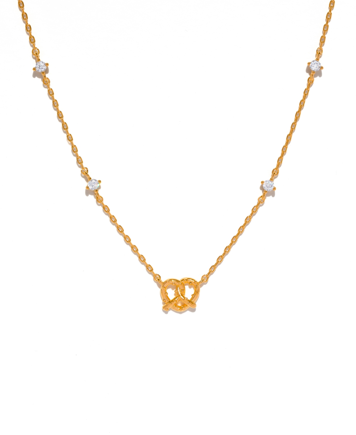 Click here for Girls Crew Crystal Salted Pretzel Necklace - Gold prices