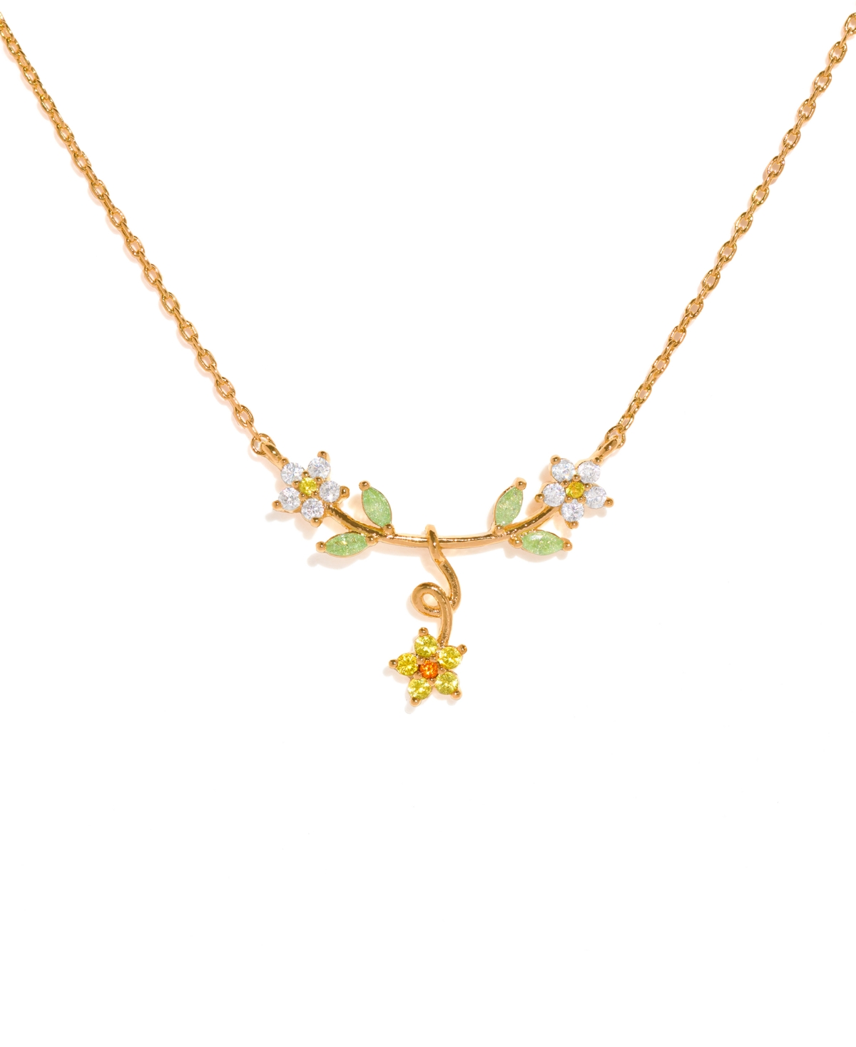 Click here for Girls Crew Crystal Golden Daisy Necklace - Gold prices