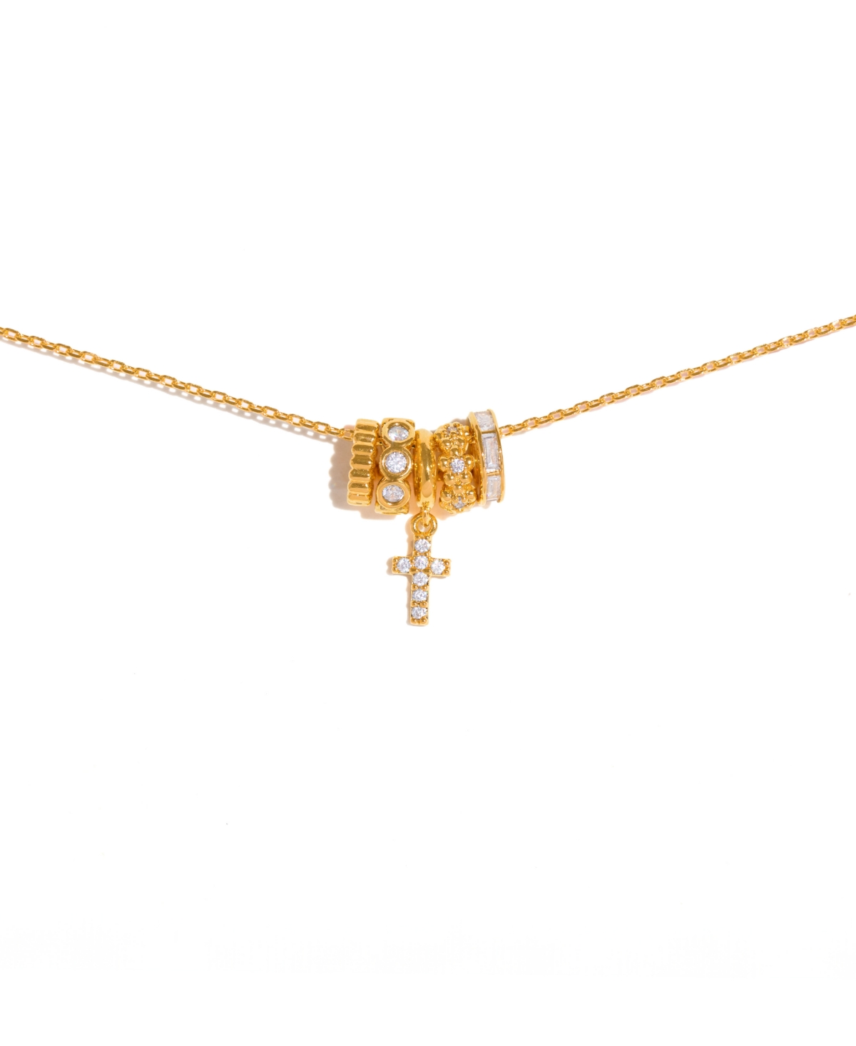 Click here for Girls Crew Crystal Rio Cross Charm Necklace - Gold prices