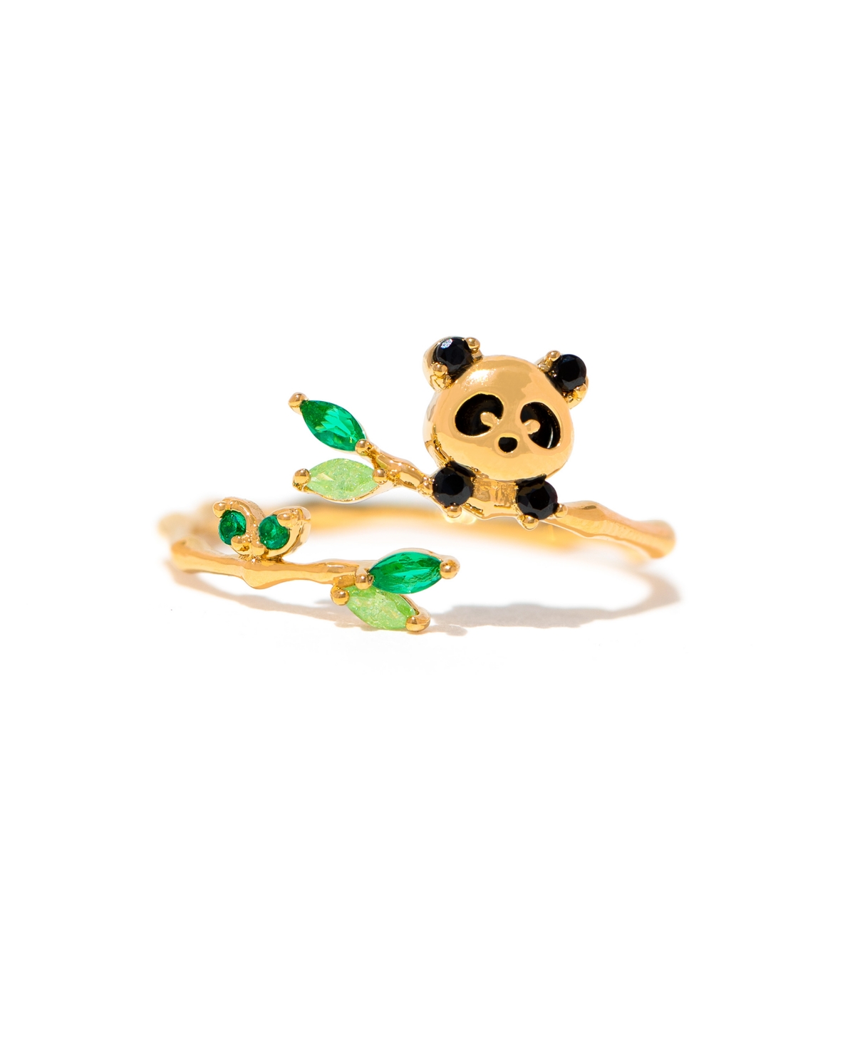 Click here for Girls Crew Crystal Lucky Panda Adjustable Ring - G... prices