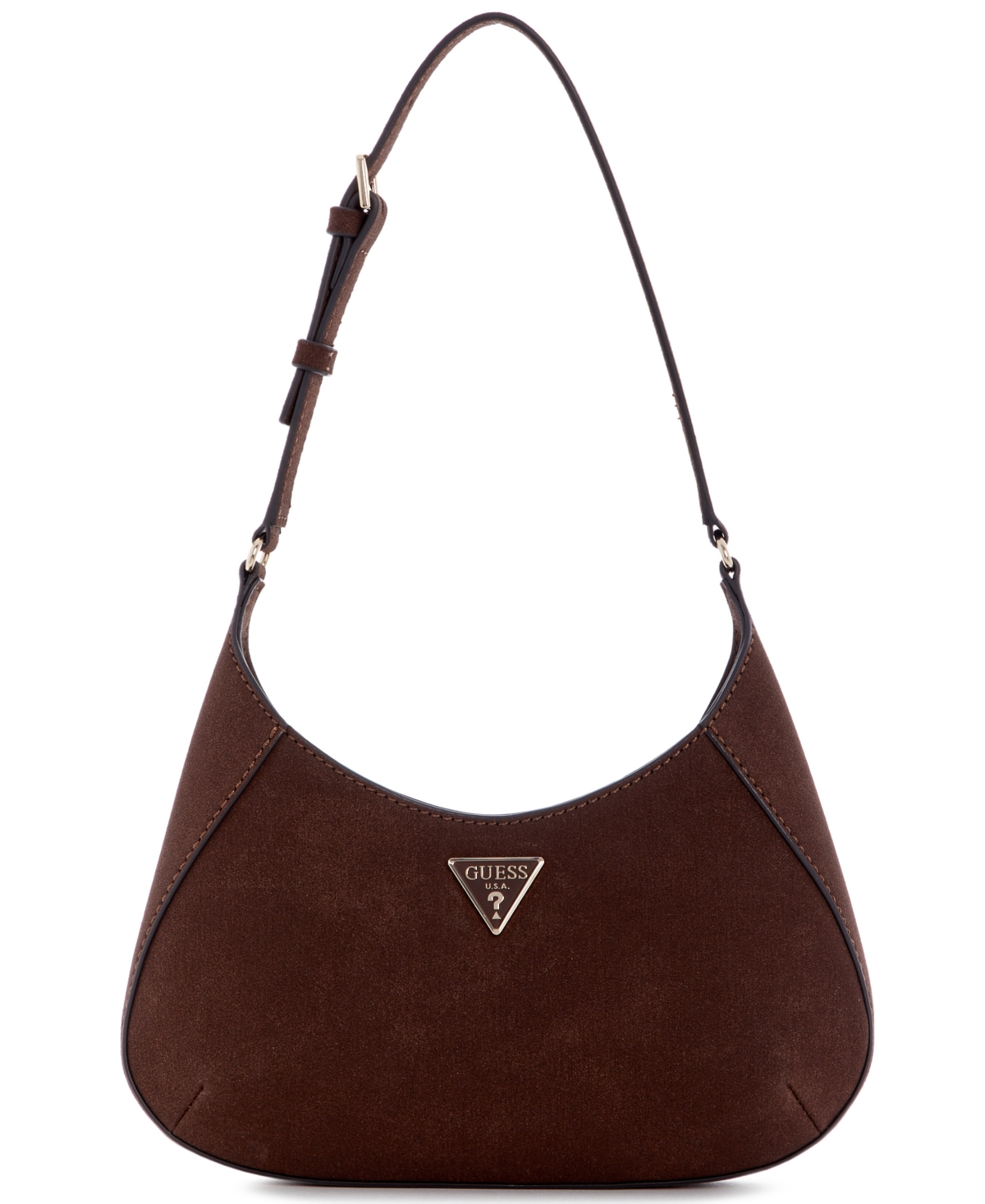 Click here for Guess Shimmer Small Shoulder Handbag - Espresso prices