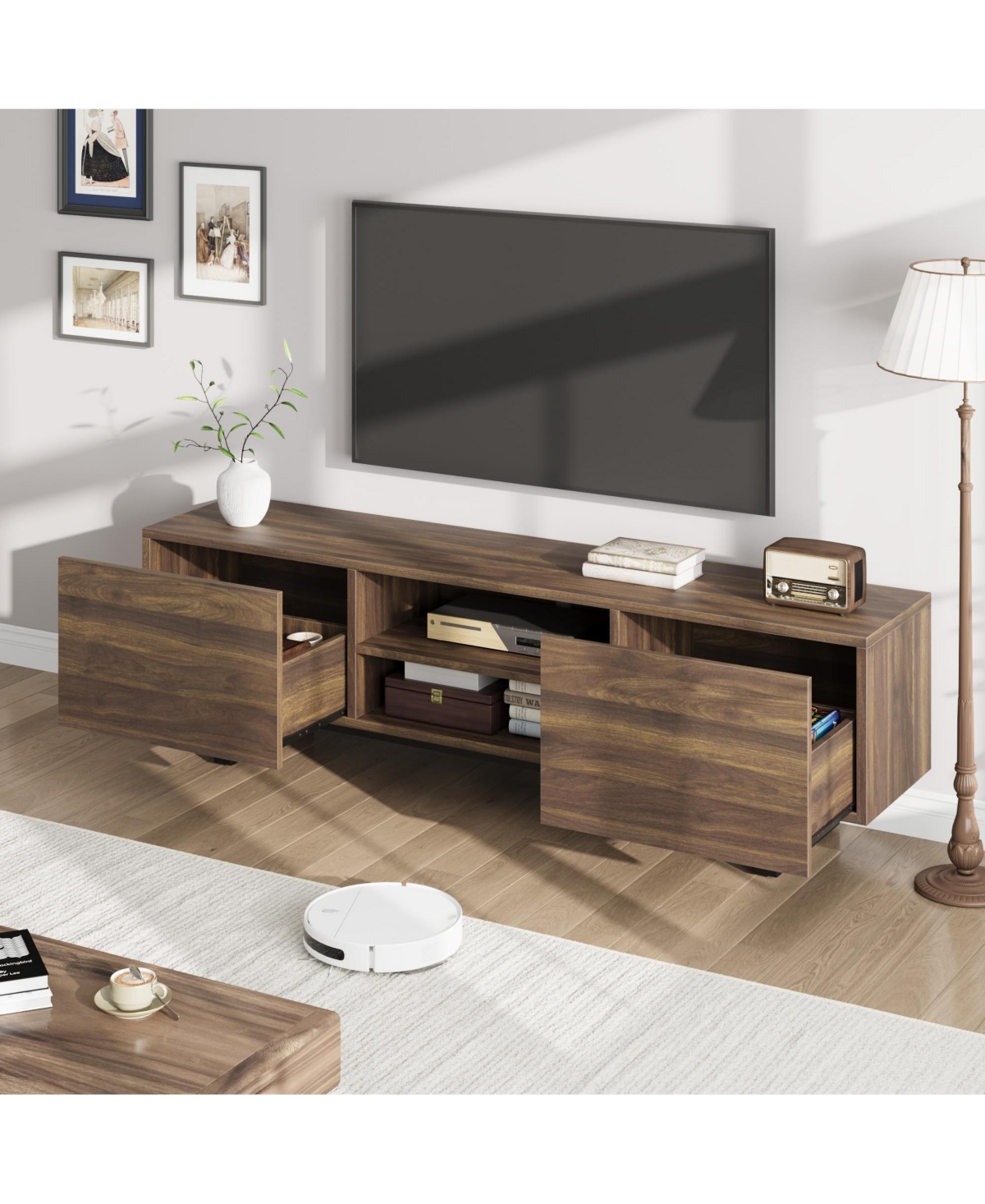 Click here for homfan Industrial Entertainment Center with 2 Draw... prices