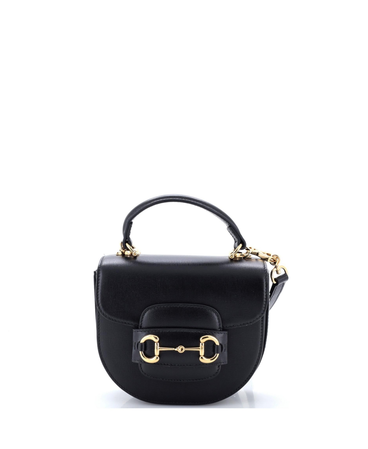 Click here for Pre-Owned Gucci Mini Horsebit 1955 Rounded Top Han... prices