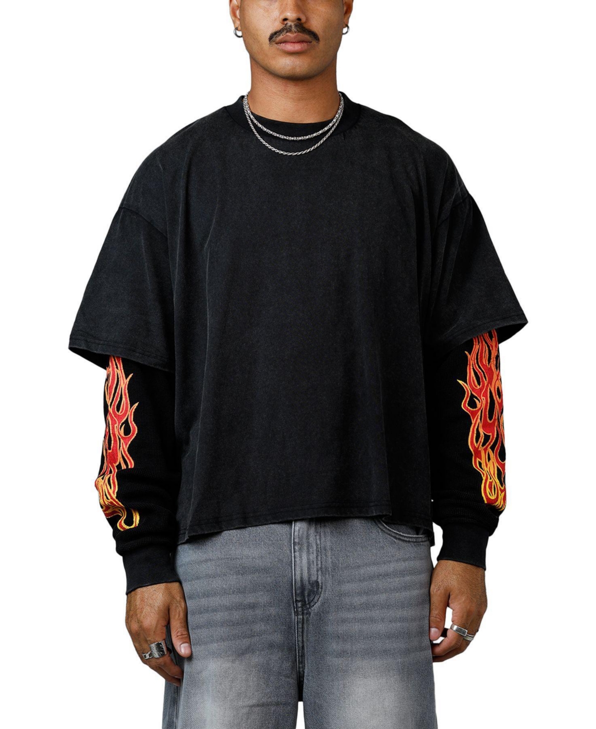 Click here for mnml Mens Double Layer Thermal Long Sleeve T-Shirt... prices