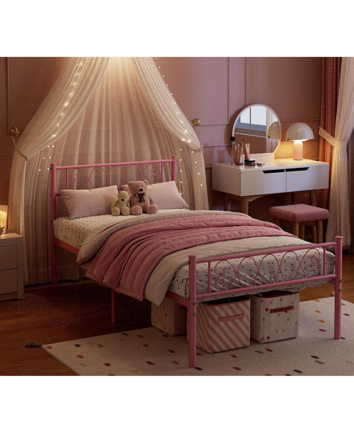Click here for homfan Metal Bed Frame  Heavy Duty Platform Bed wi... prices