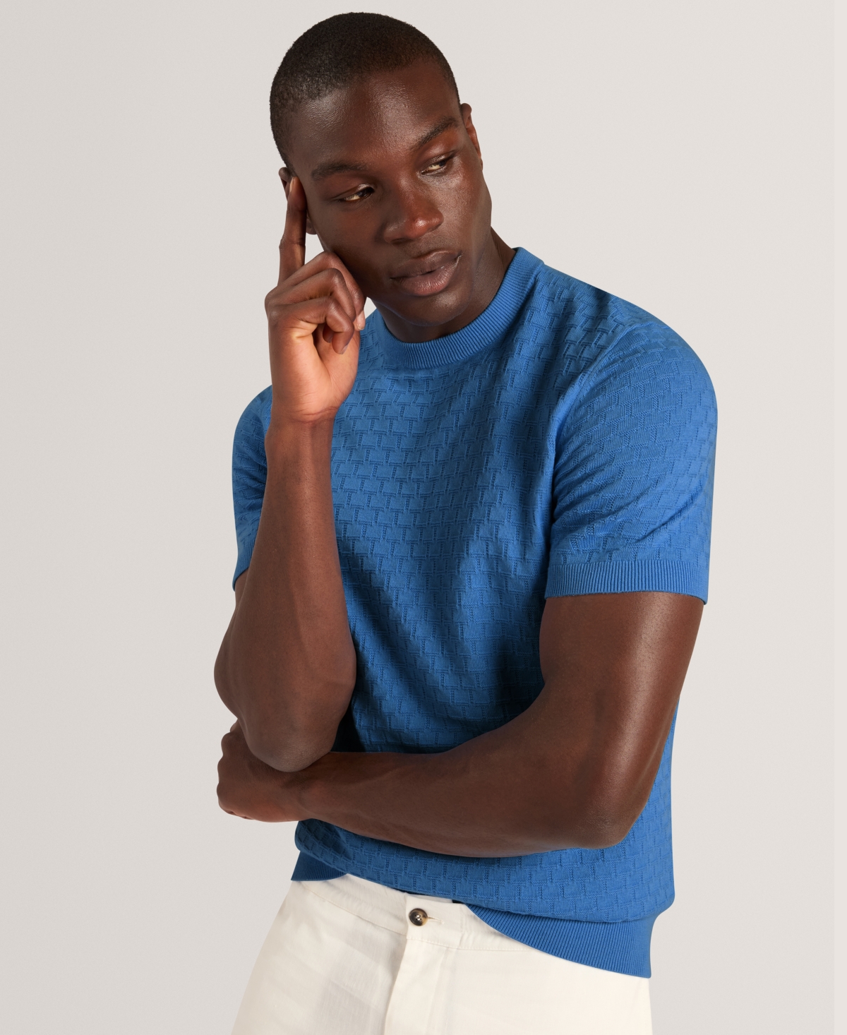 Click here for Ted Baker Mens Baker Ingvi Weaves Textured Crewnec... prices