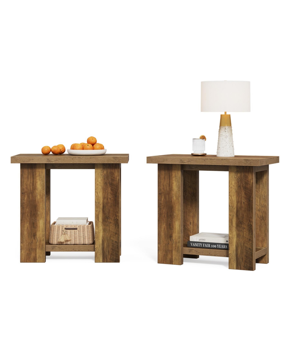 Click here for Tribesigns 2-Tier Side Table Set of 2  Farmhouse E... prices