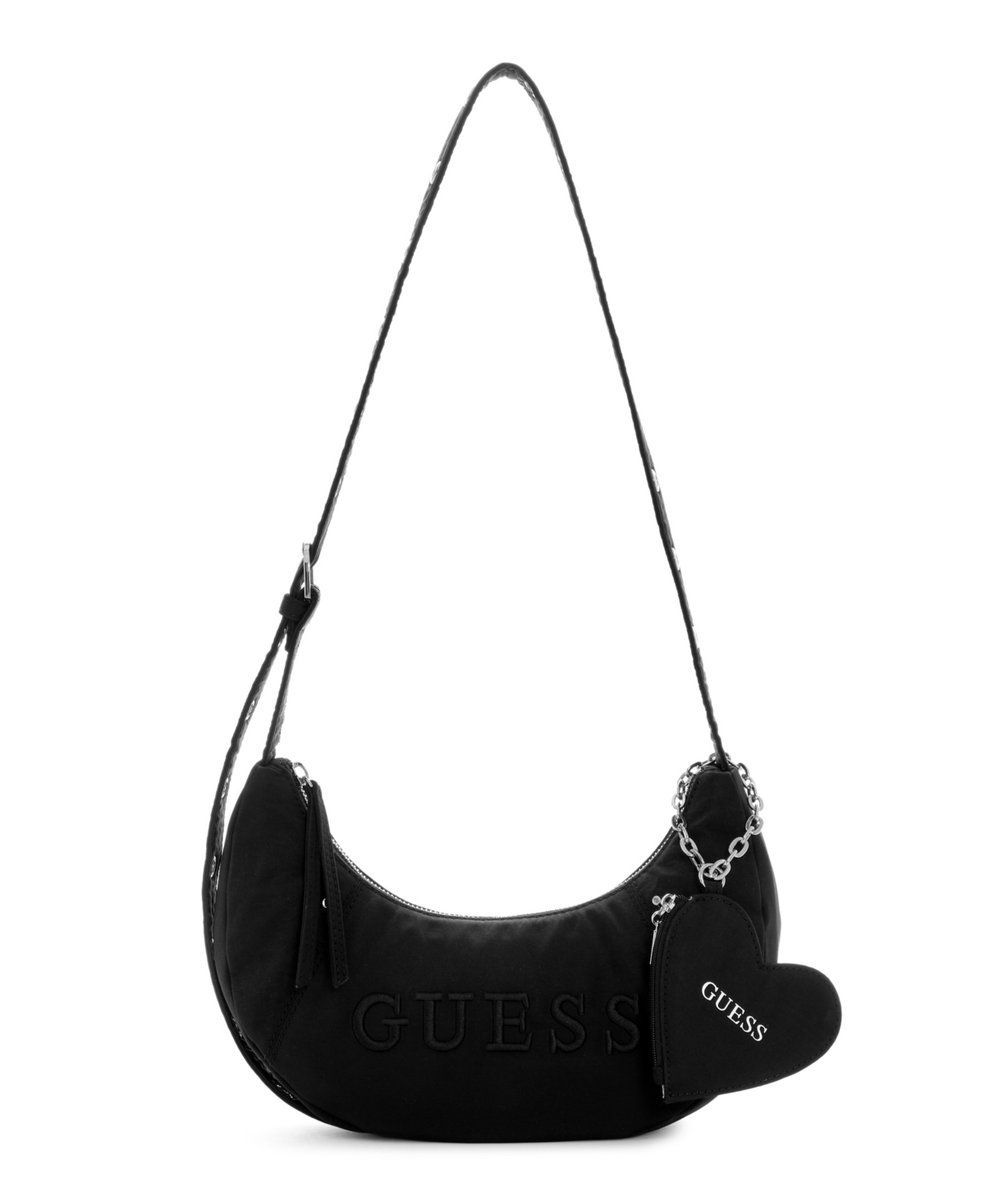 Click here for Guess Sasha Small Hobo Shoulder Handbag - Black prices
