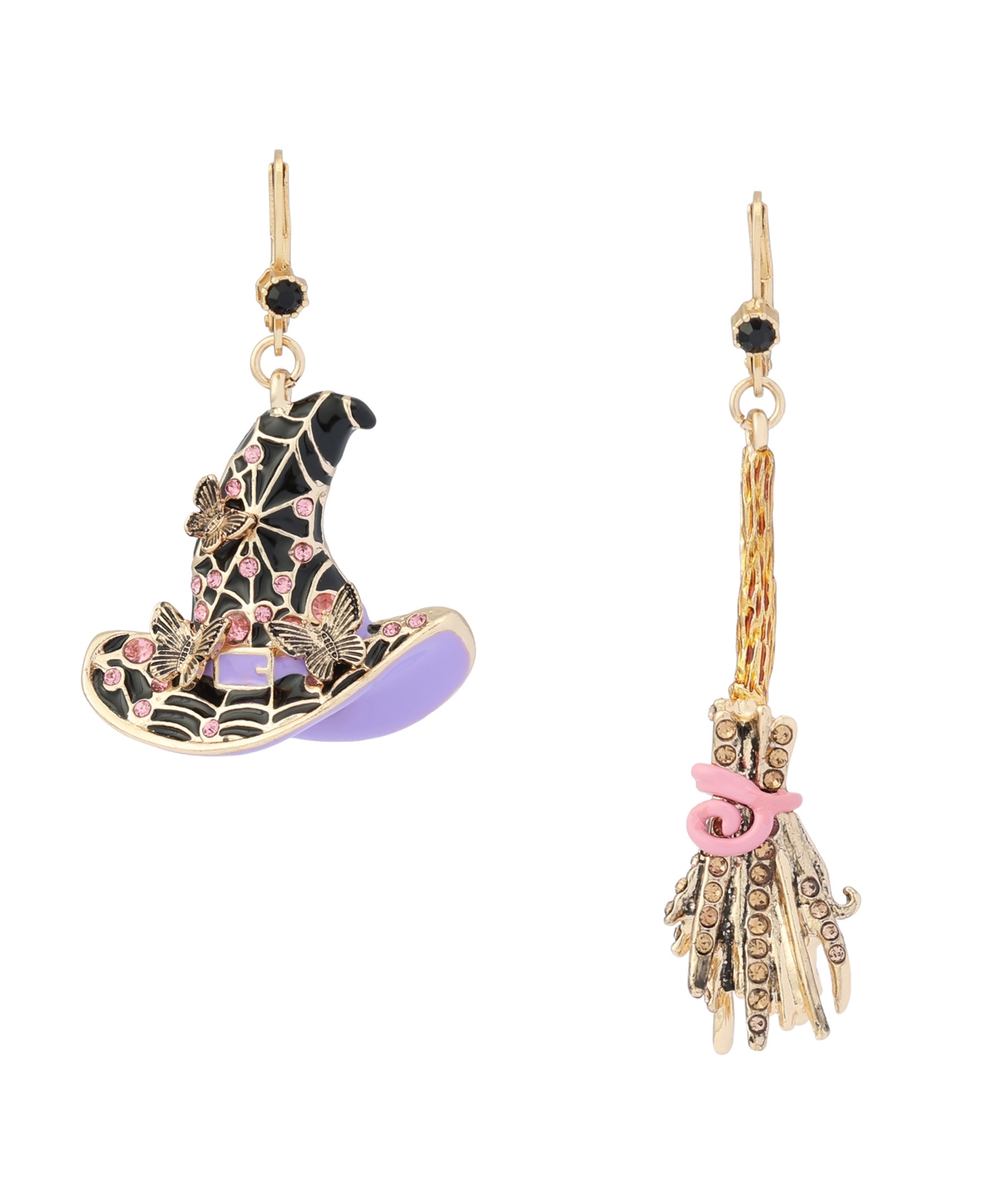 Click here for Betsey Johnson Faux-Stone Halloween Witchy Hat Bro... prices