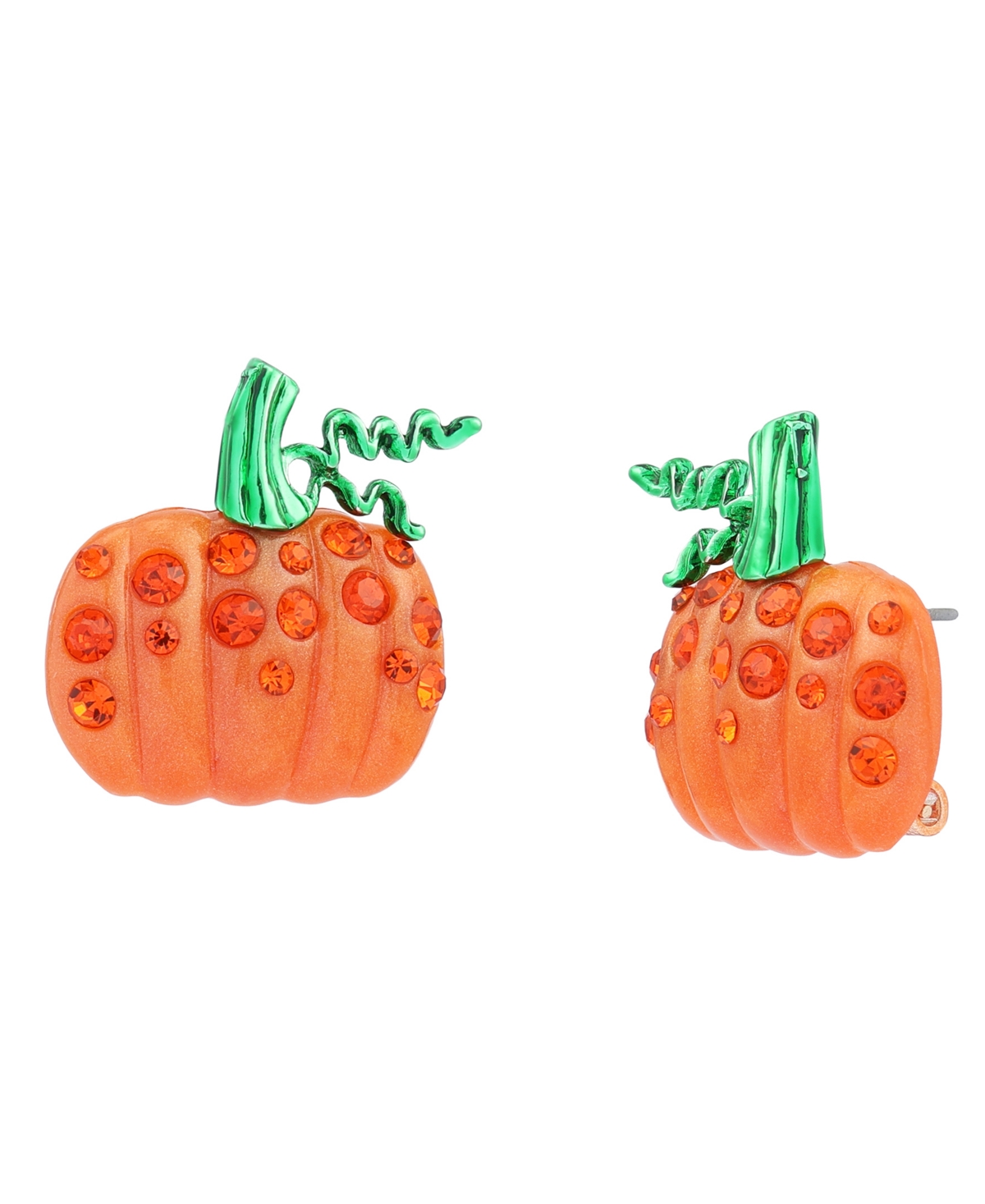 Click here for Betsey Johnson Faux-Stone Halloween Pumpkin Stud E... prices