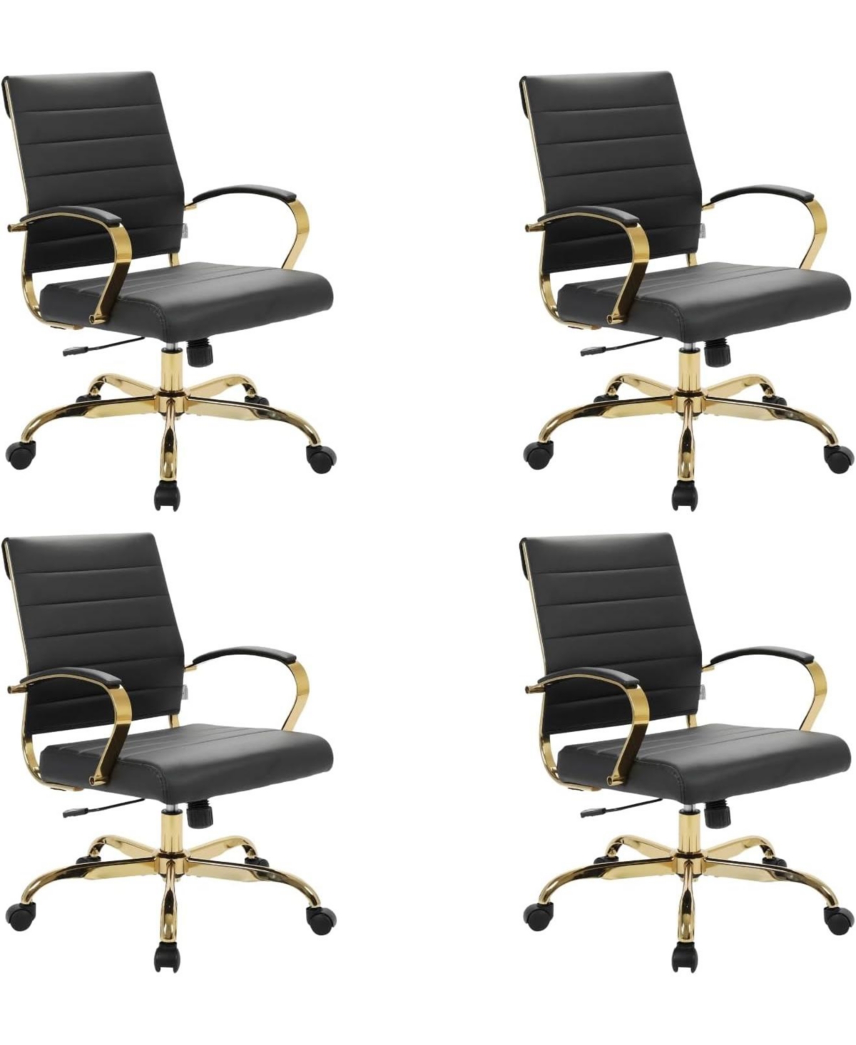 Click here for LeisureMod (Set of 4) Benmar Modern Leather Office... prices