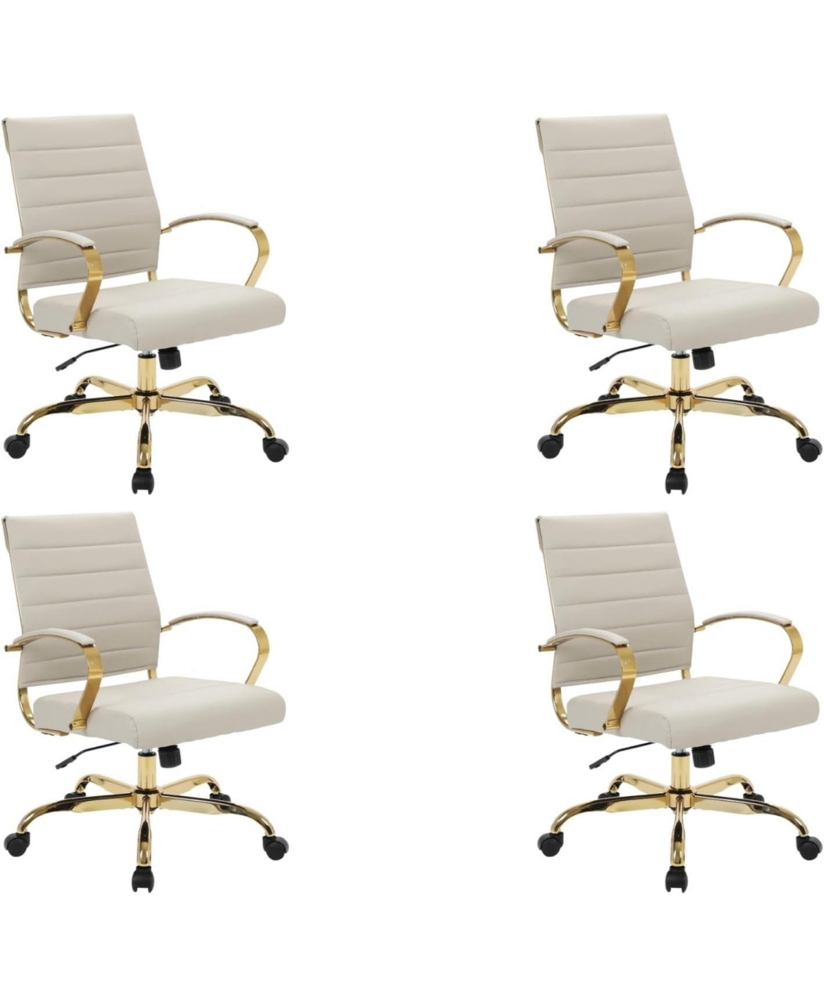 Click here for LeisureMod (Set of 4) Benmar Modern Leather Office... prices