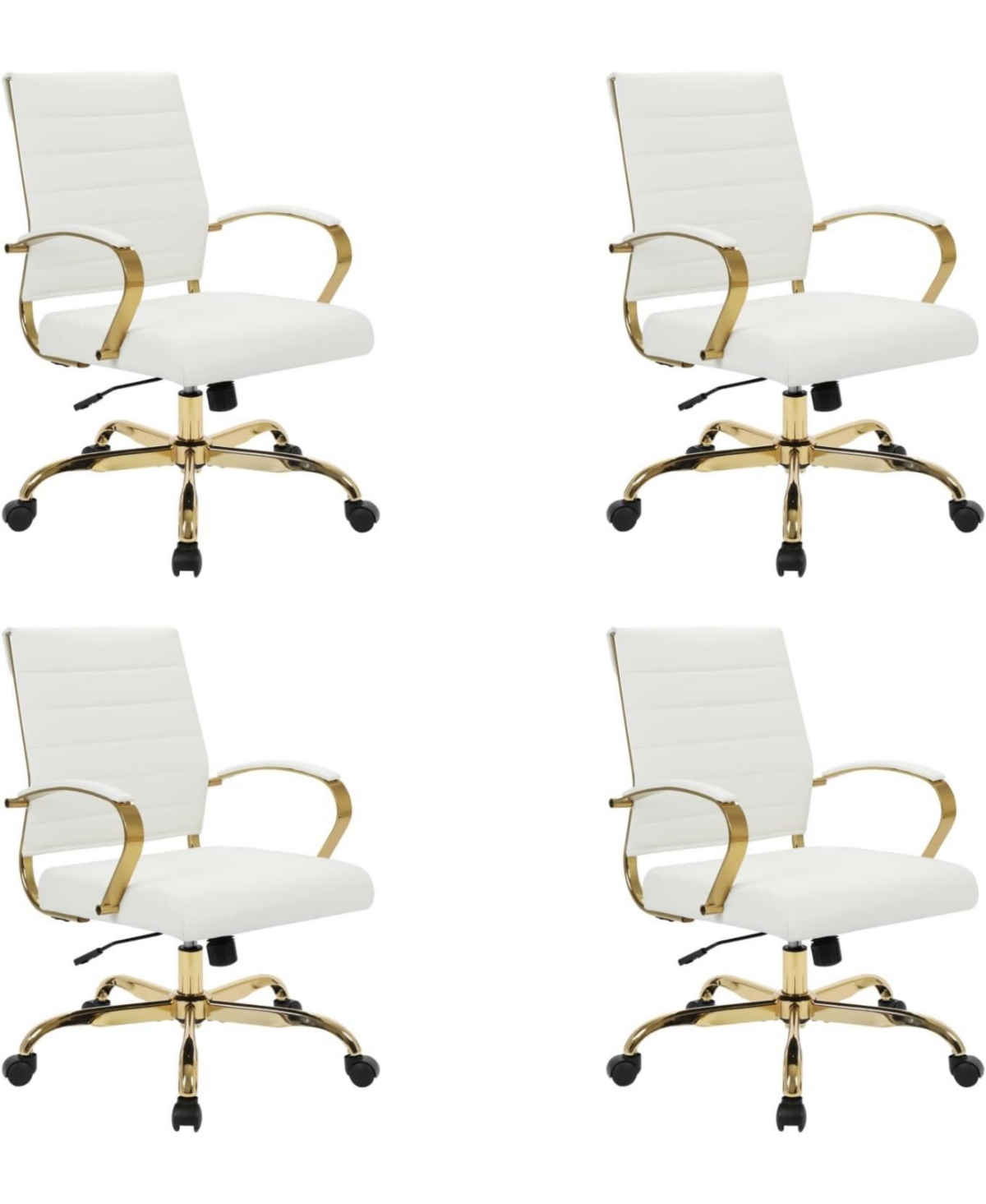 Click here for LeisureMod (Set of 4) Benmar Modern Leather Office... prices