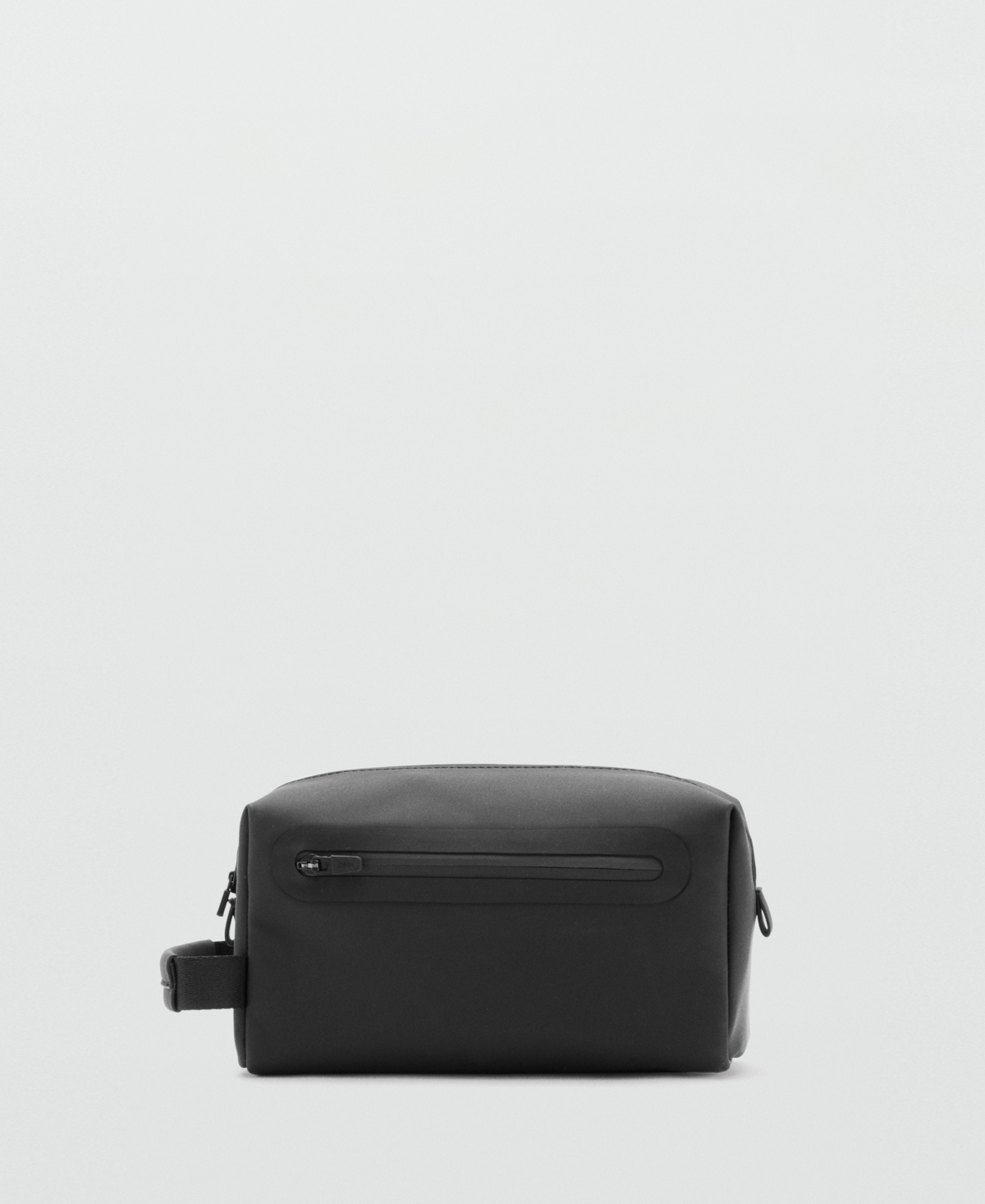 Click here for Mango Mens Faux Leather Detail Toiletry Bag - Blac... prices