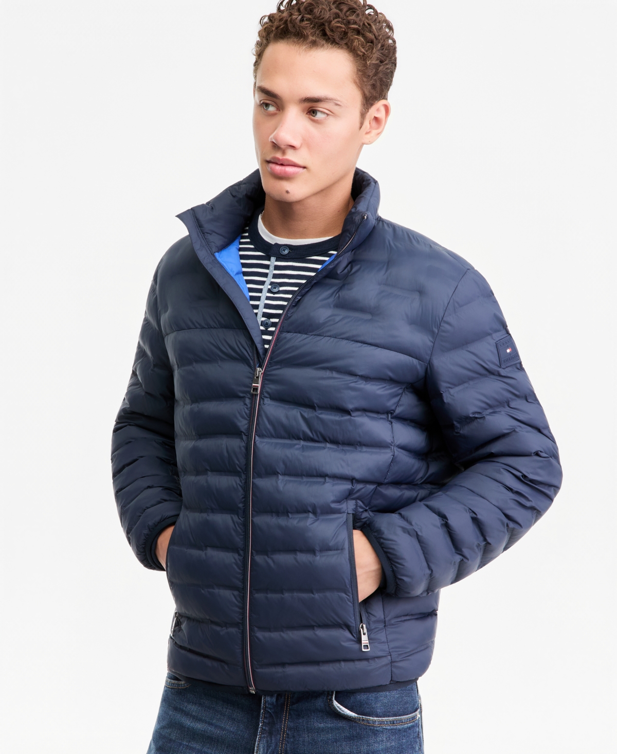 Click here for Tommy Hilfiger Mens Real Down Packable Jacket - Na... prices