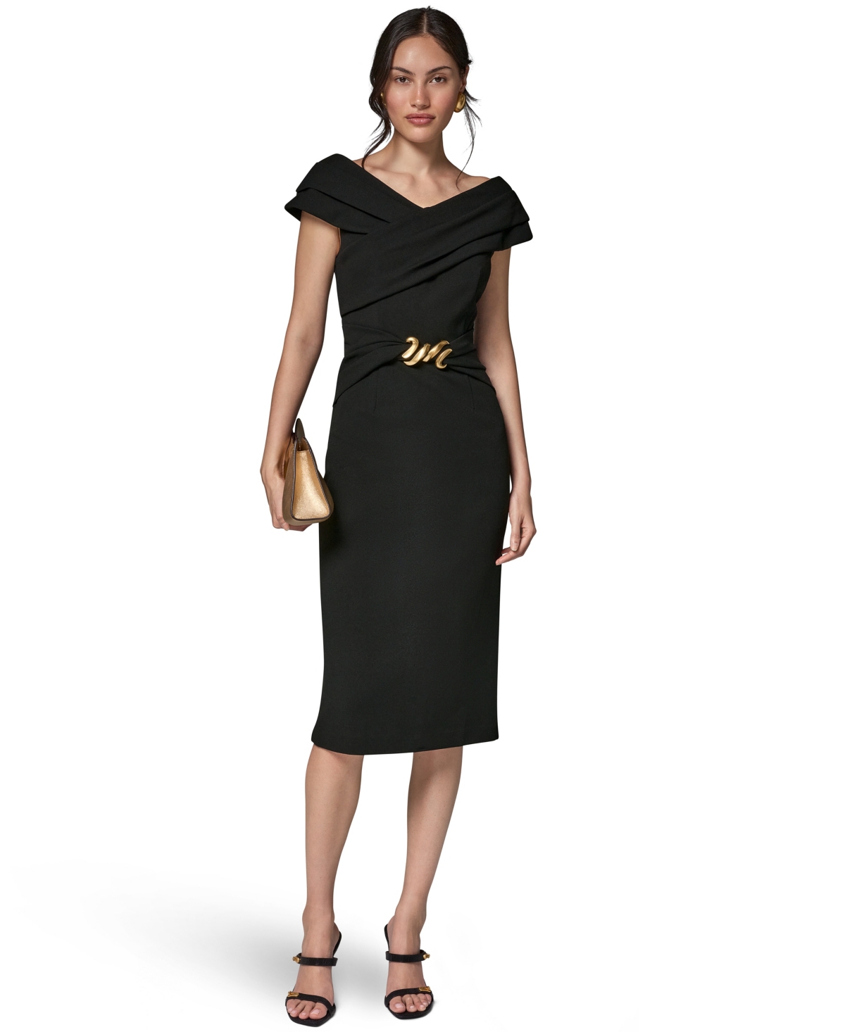 Click here for Donna Karan New York Womens Portrait Neck Sheath M... prices