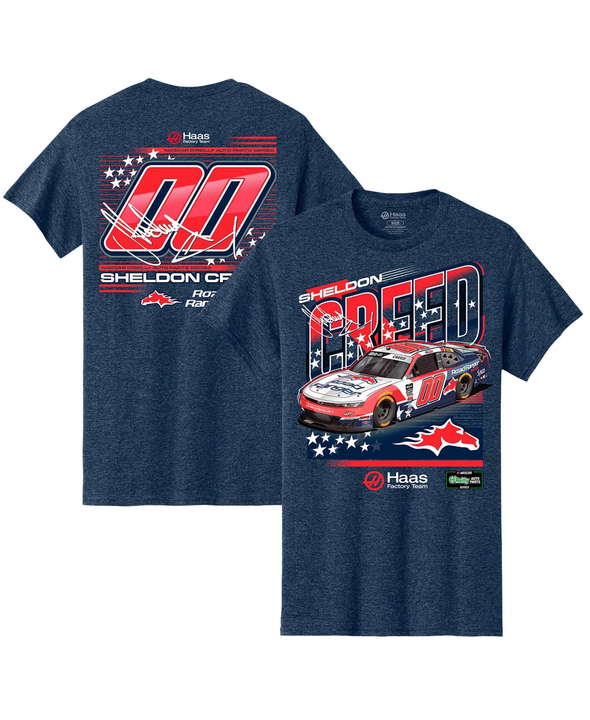 Click here for Haas Factory Team Mens Heather Navy Sheldon Creed... prices