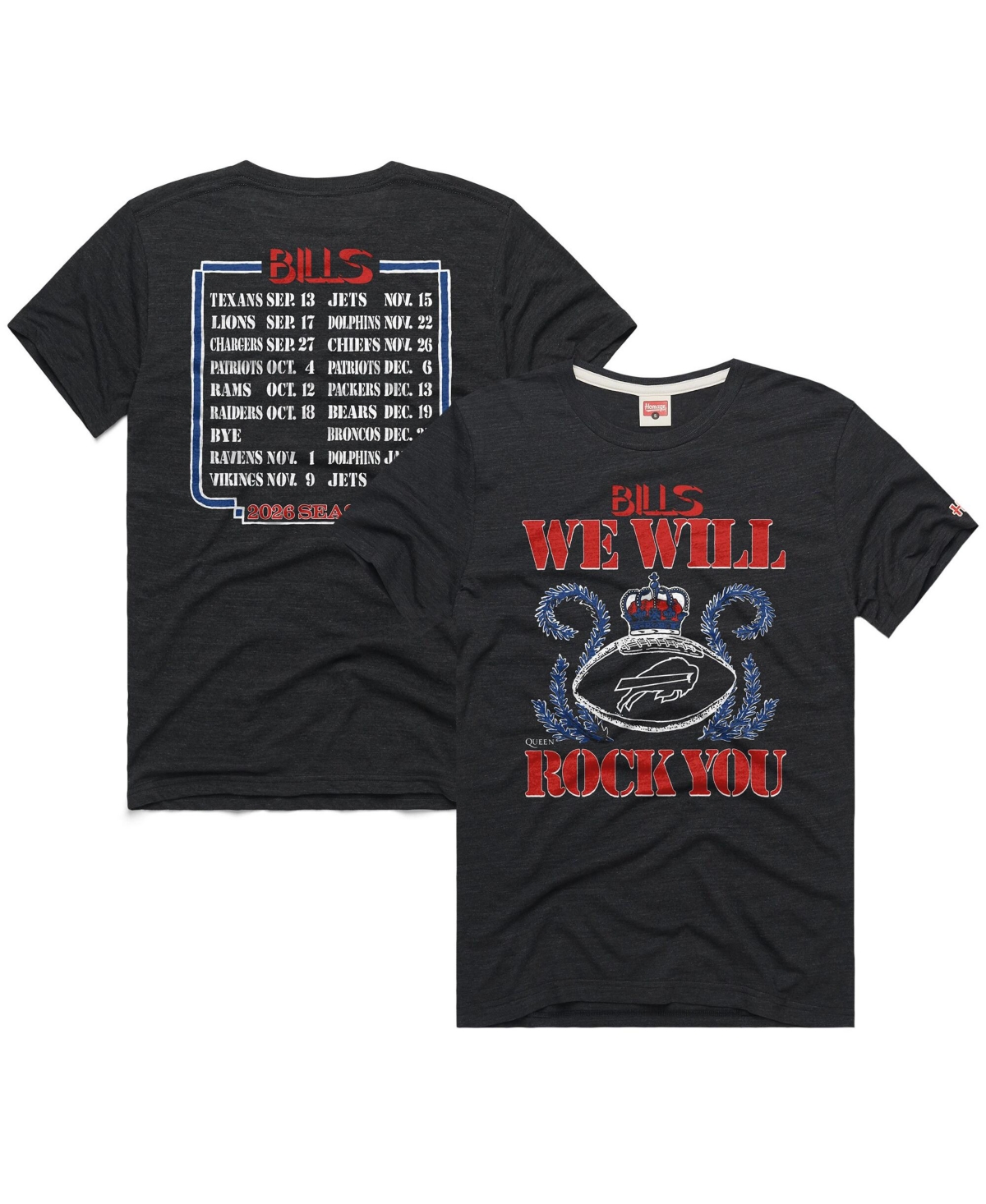 Click here for Homage Mens and Womens Charcoal Buffalo Bills 2026... prices
