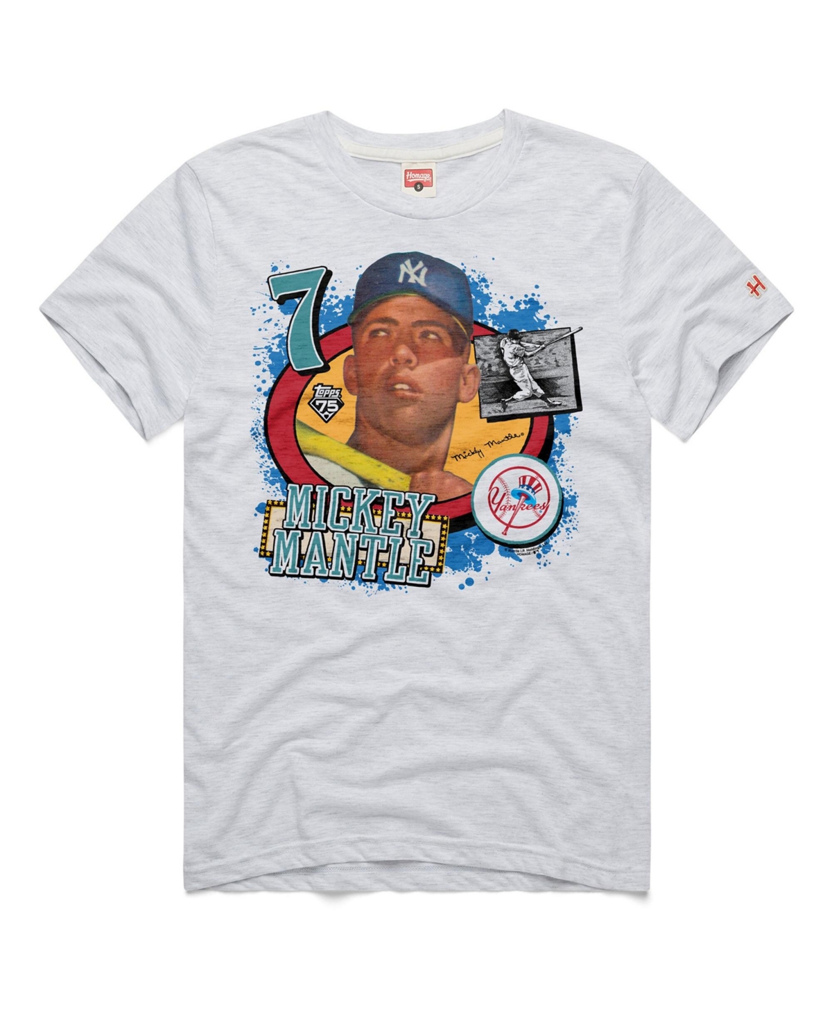 Click here for Homage Mens Mickey Mantle Ash New York Yankees Top... prices