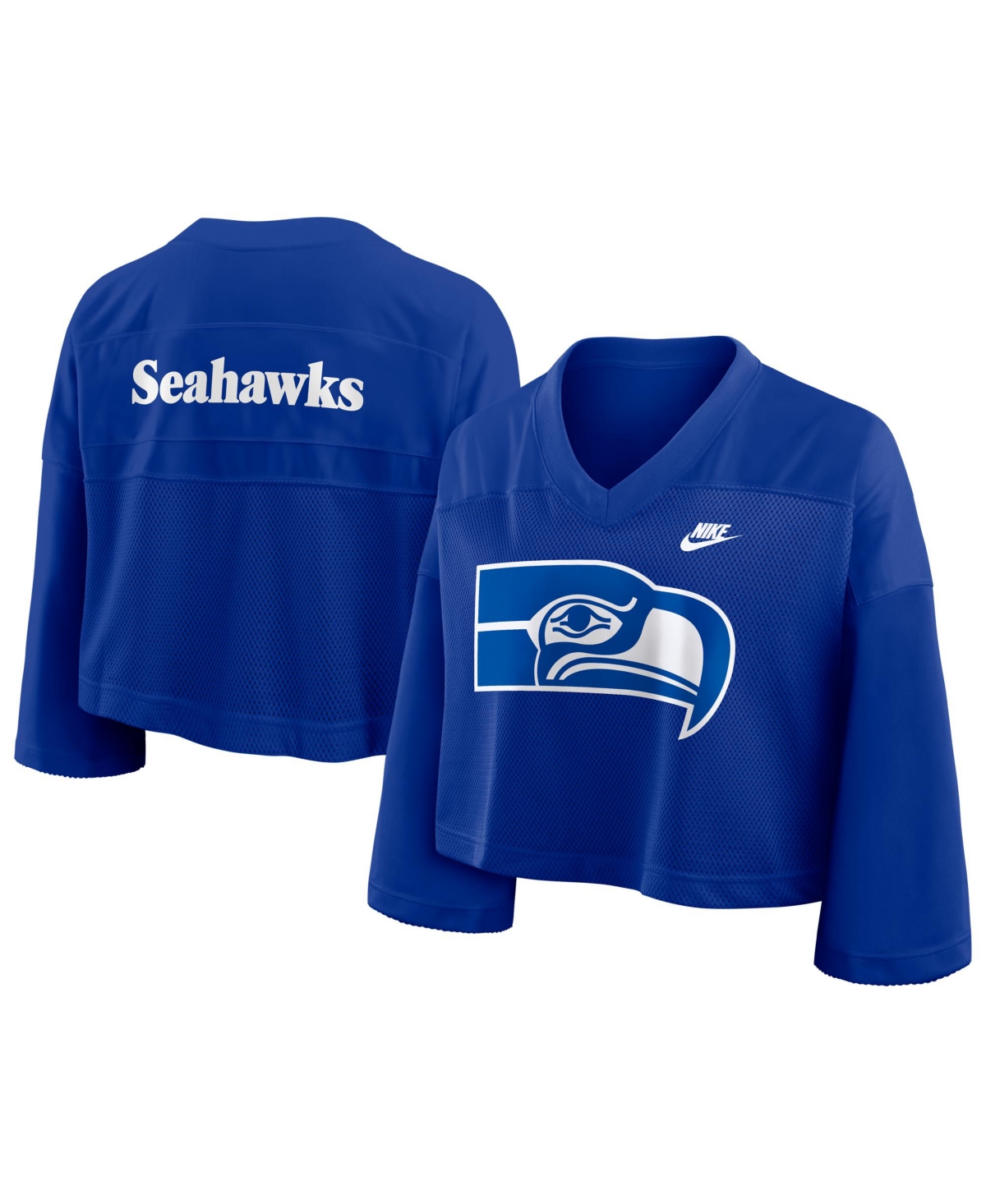 Click here for Nike Womens Royal Seattle Seahawks Rewind Cropped... prices