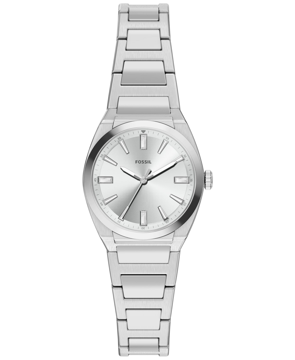 Click here for Fossil Womens Everett Three-Hand Stainless Steel W... prices