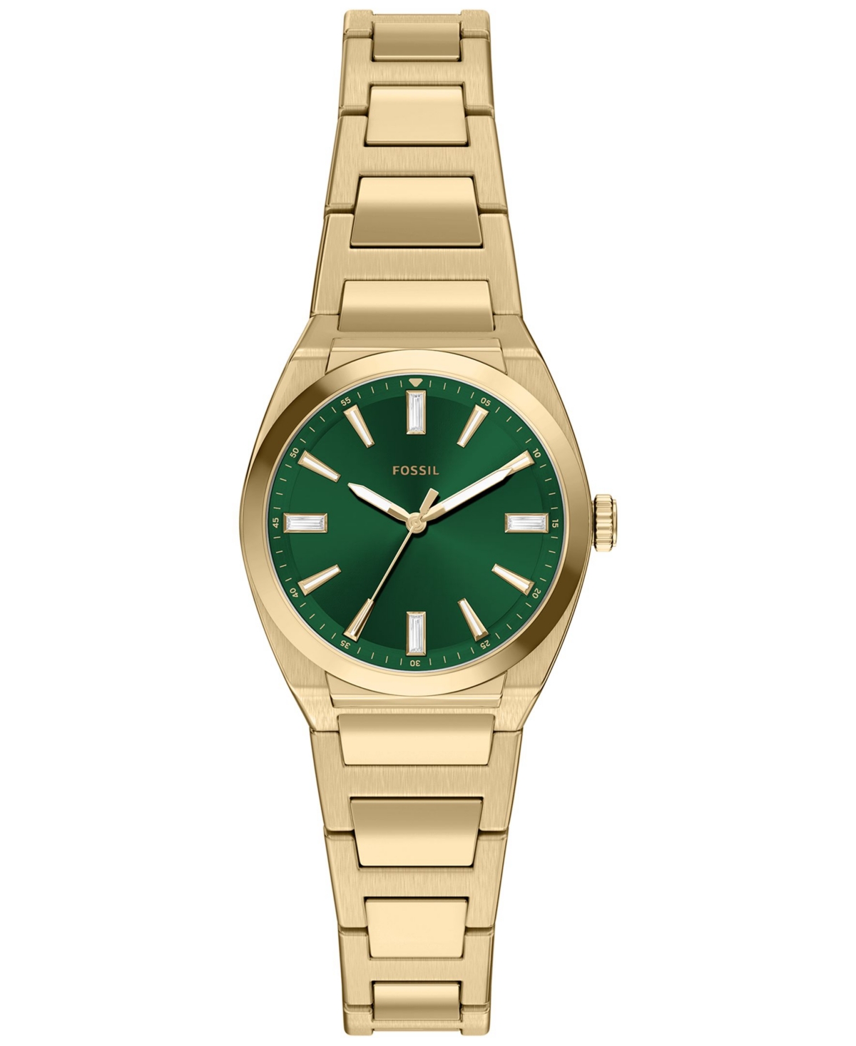 Click here for Fossil Womens Everett Three-Hand Gold-Tone Stainle... prices