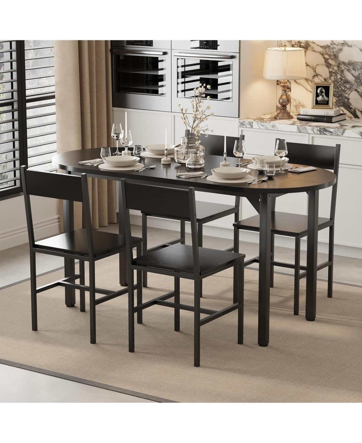 Click here for gaomon 5Pieces Modern Kitchen Dining Table Set wit... prices