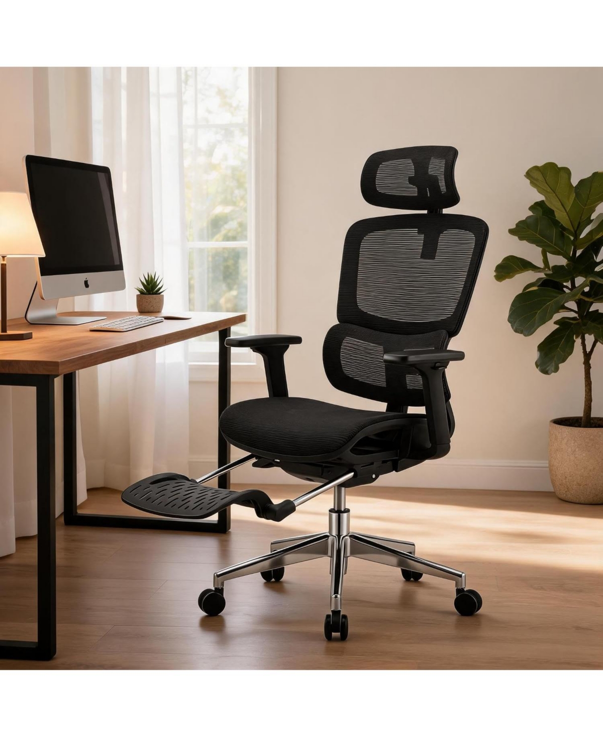 Click here for gaomon Fabric Ergonomic Office Chair with Footrest... prices