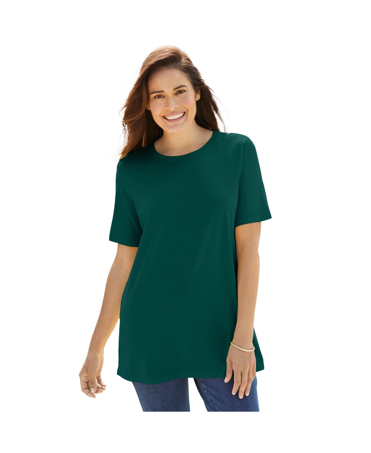 Click here for Woman Within Womens Within Perfect Short-Sleeve Cr... prices
