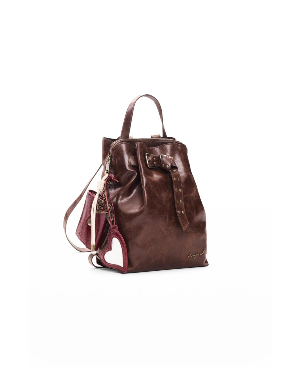 Click here for Desigual Womens Mini small backpack - Dark brown prices