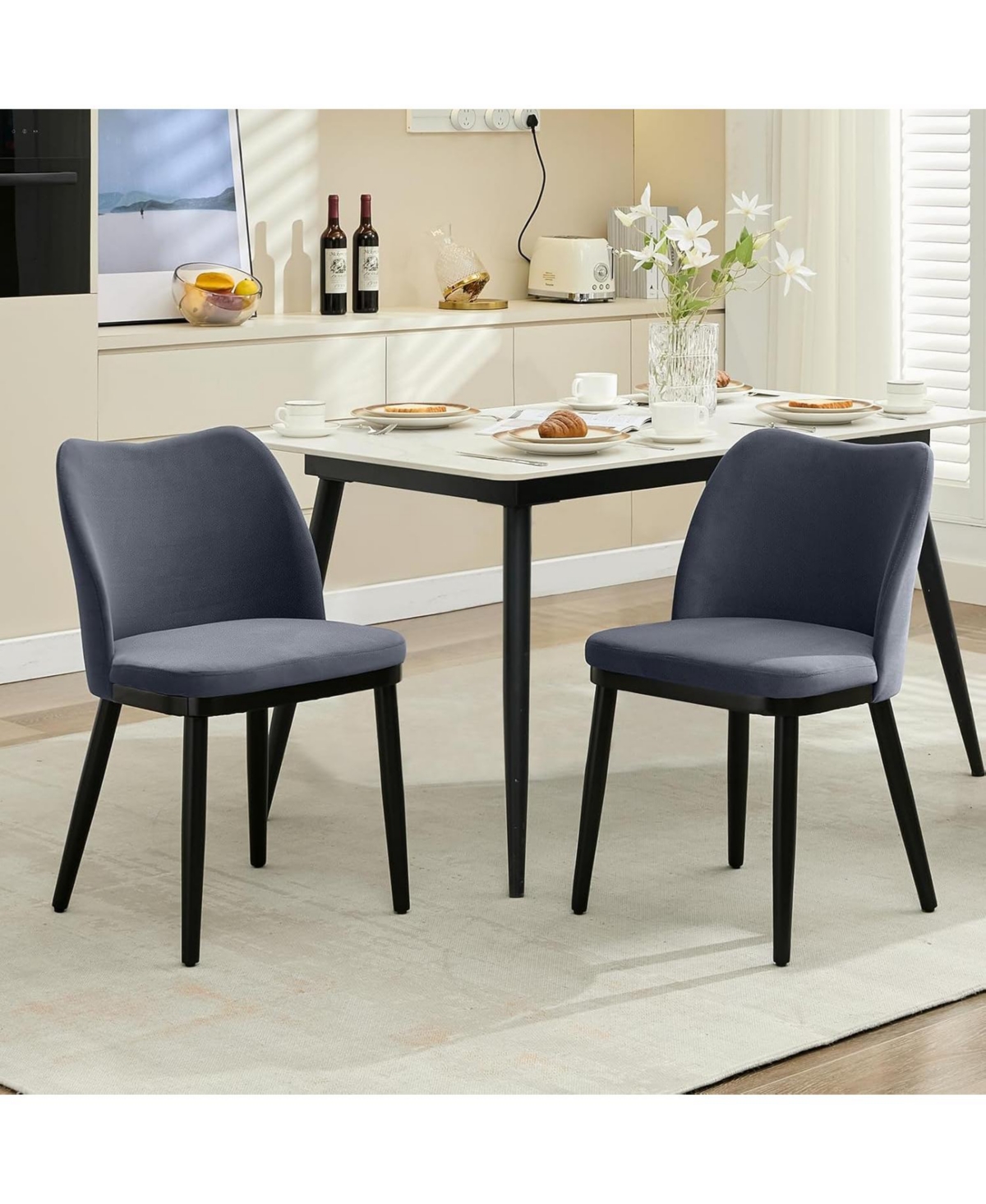 Click here for gaomon Dining Chairs Set of 2 Upholstered Velvet D... prices