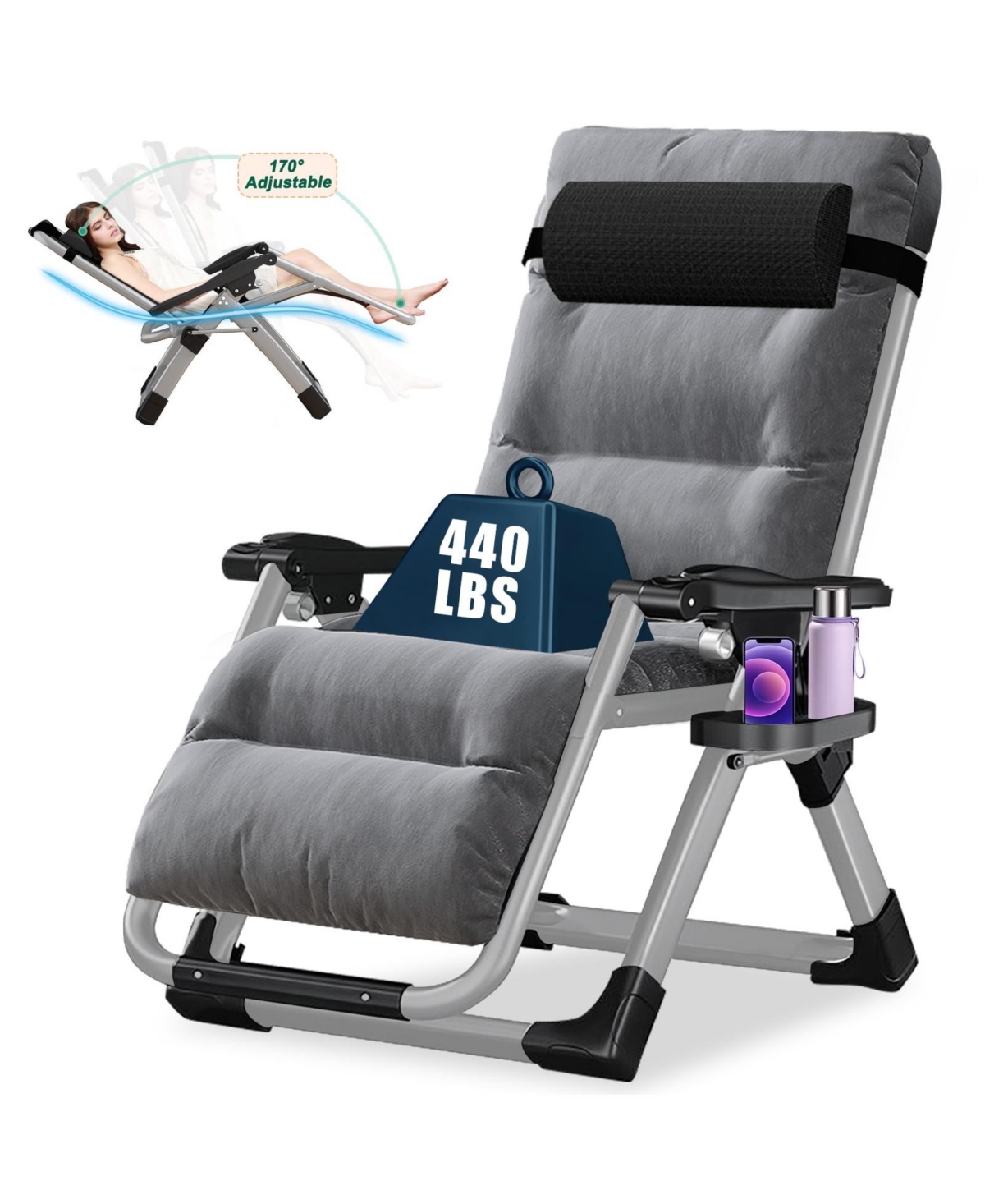 Click here for Aboron Zero Gravity Chair  Folding Portable Reclin... prices