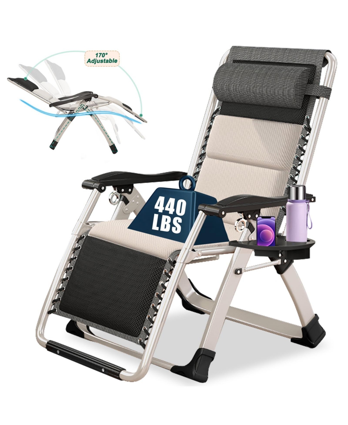 Click here for Aboron Zero Gravity Chair  Folding Portable Reclin... prices