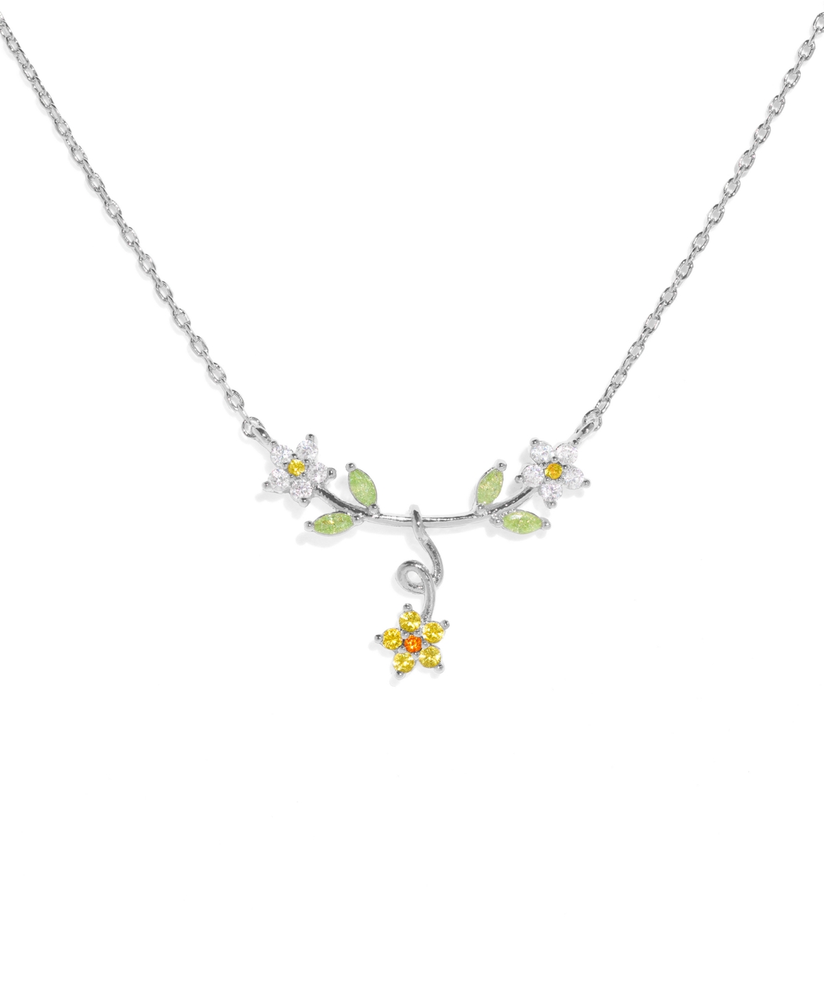 Click here for Girls Crew Crystal Golden Daisy Necklace - Silver prices