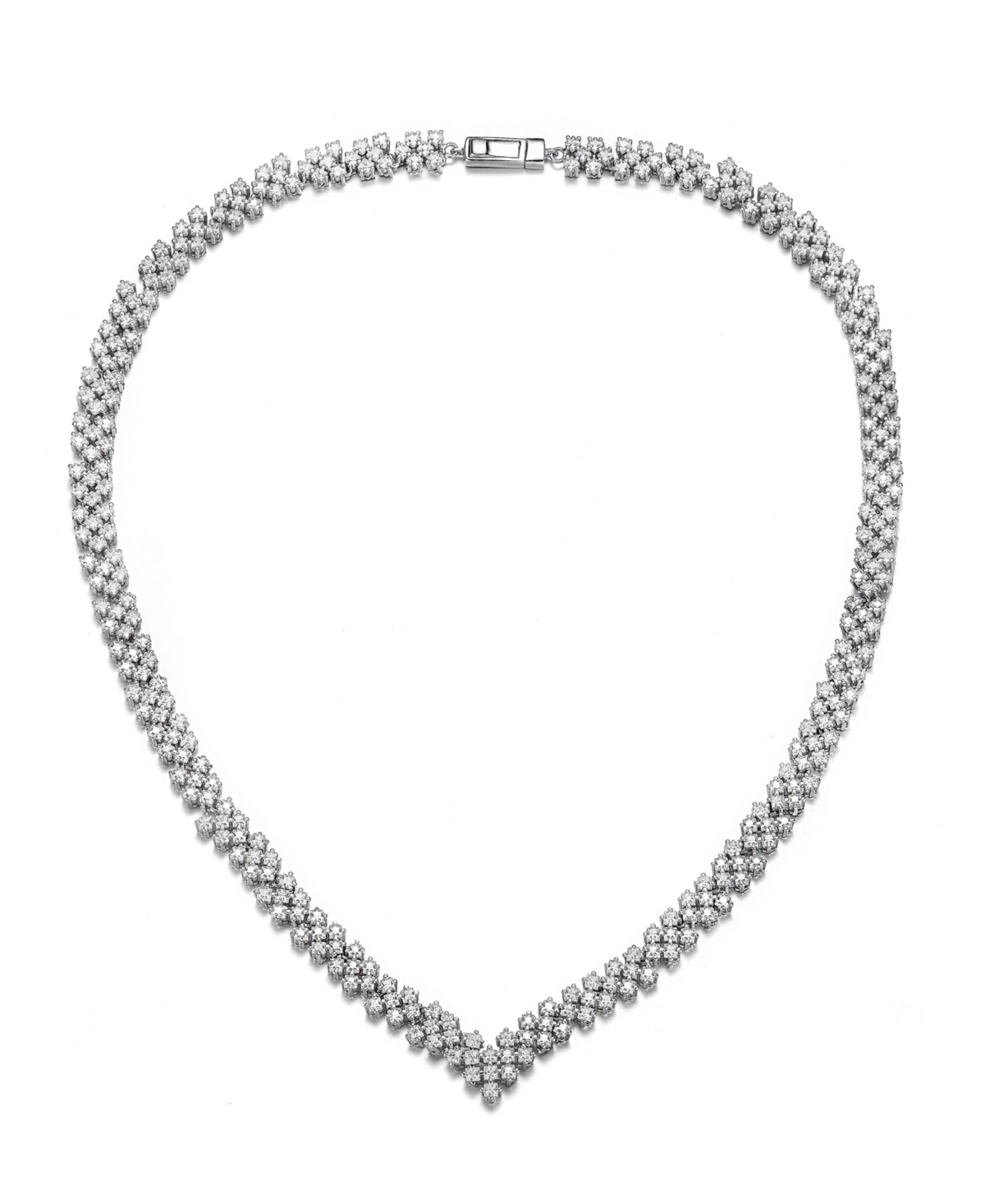 Click here for Rachel Glauber Classy White Gold Plated Tennis Nec... prices