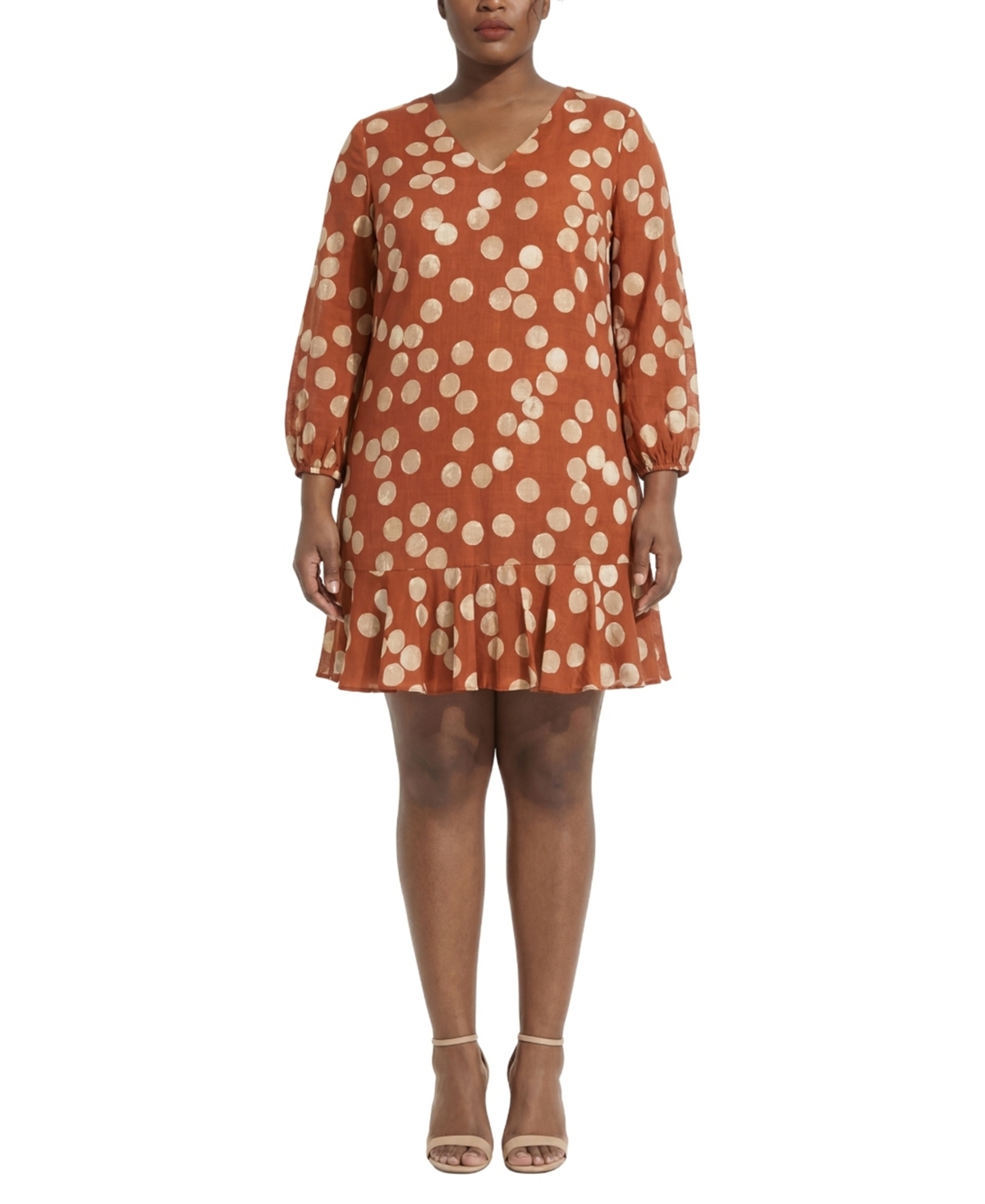 Click here for London Times Plus Size Textured Bishop-Sleeve Shif... prices