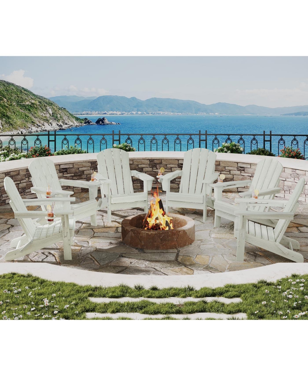 Click here for gaomon Folding Adirondack Chair Set of 6  Hdpe Out... prices
