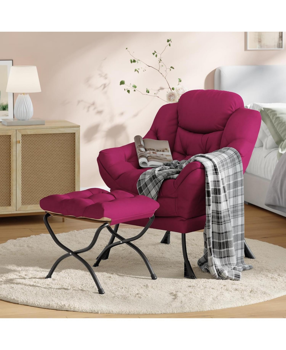 Click here for gaomon Comfy Modern Lazy Accent Chair with Side Po... prices