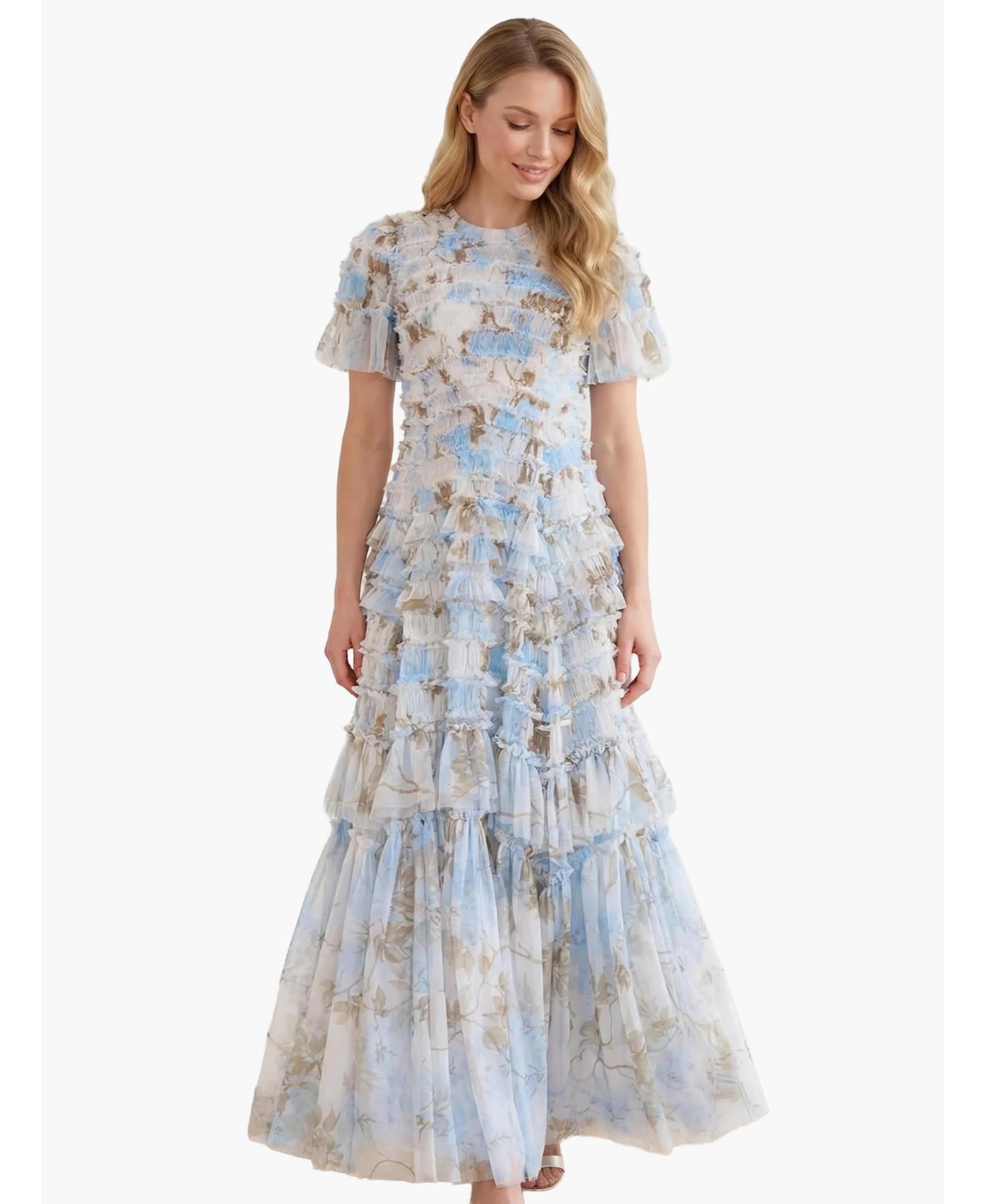Click here for Needle & Thread Womens Wisteria Valentine Ruffle G... prices