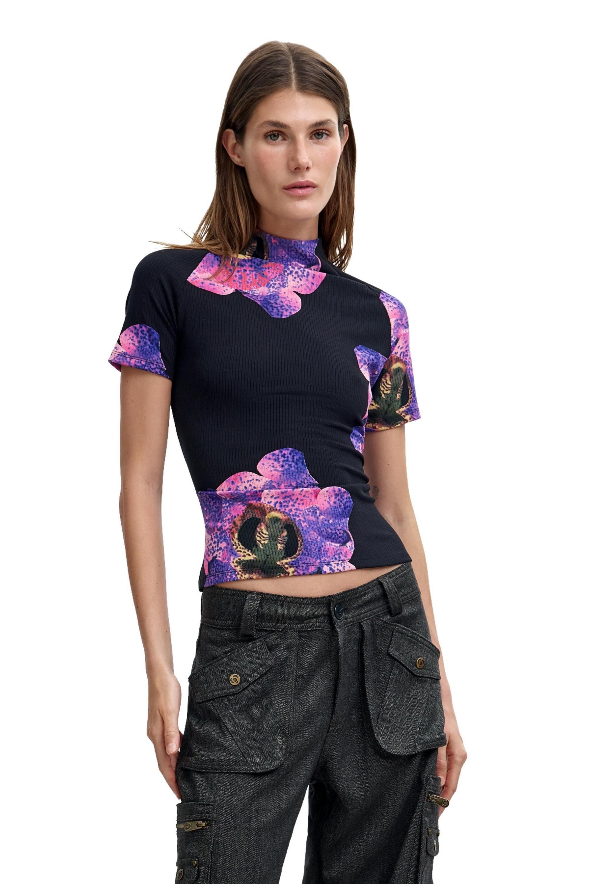 Click here for Desigual Womens Printed Lacroix T-shirt - Black prices