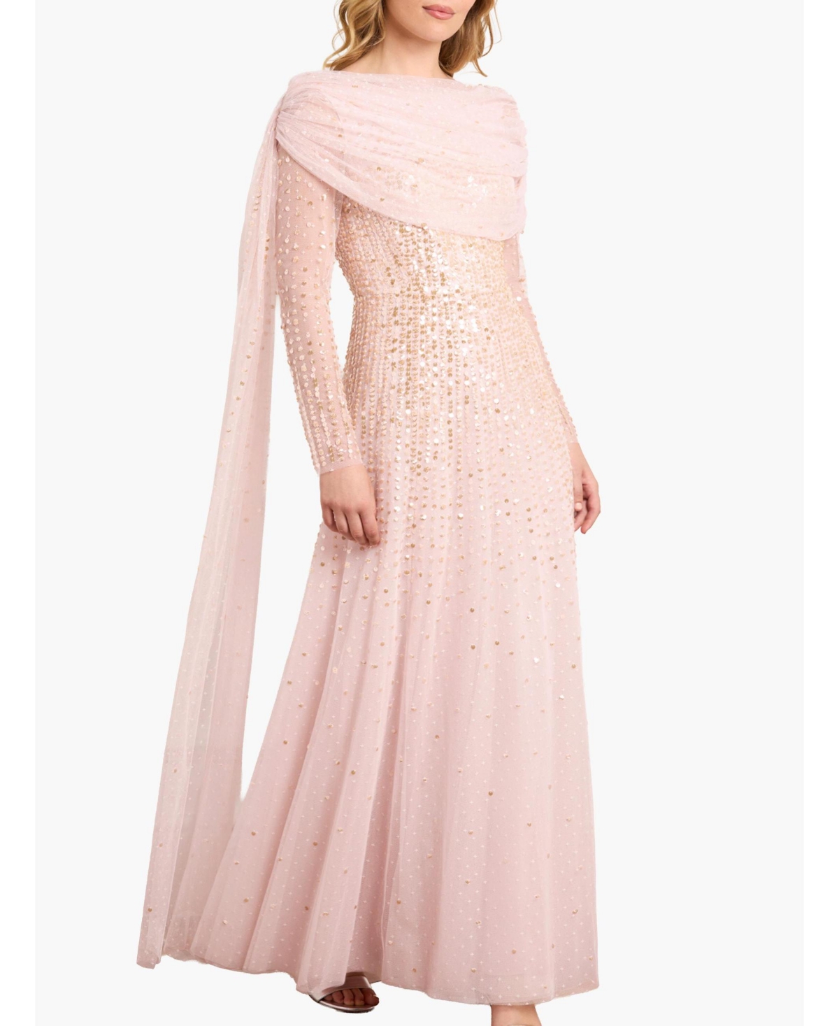 Click here for Needle & Thread Womens Moonlight Sequin Draped Lon... prices