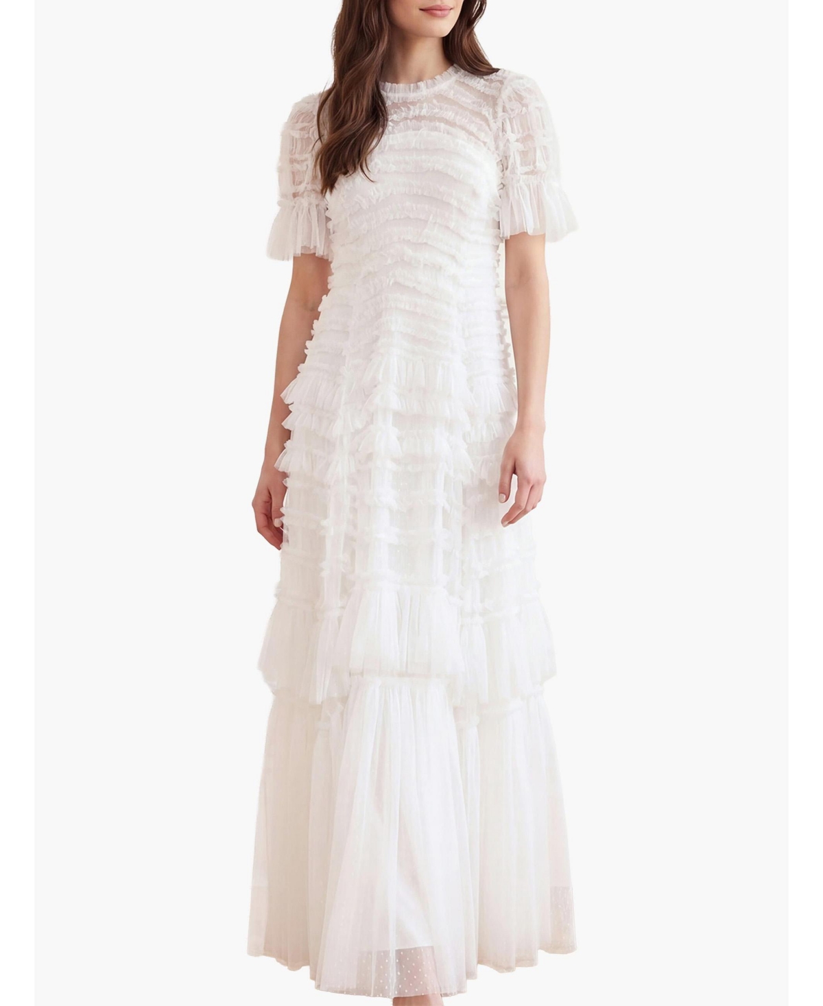 Click here for Needle & Thread Womens Valentine Ruffle Maxi Gown... prices