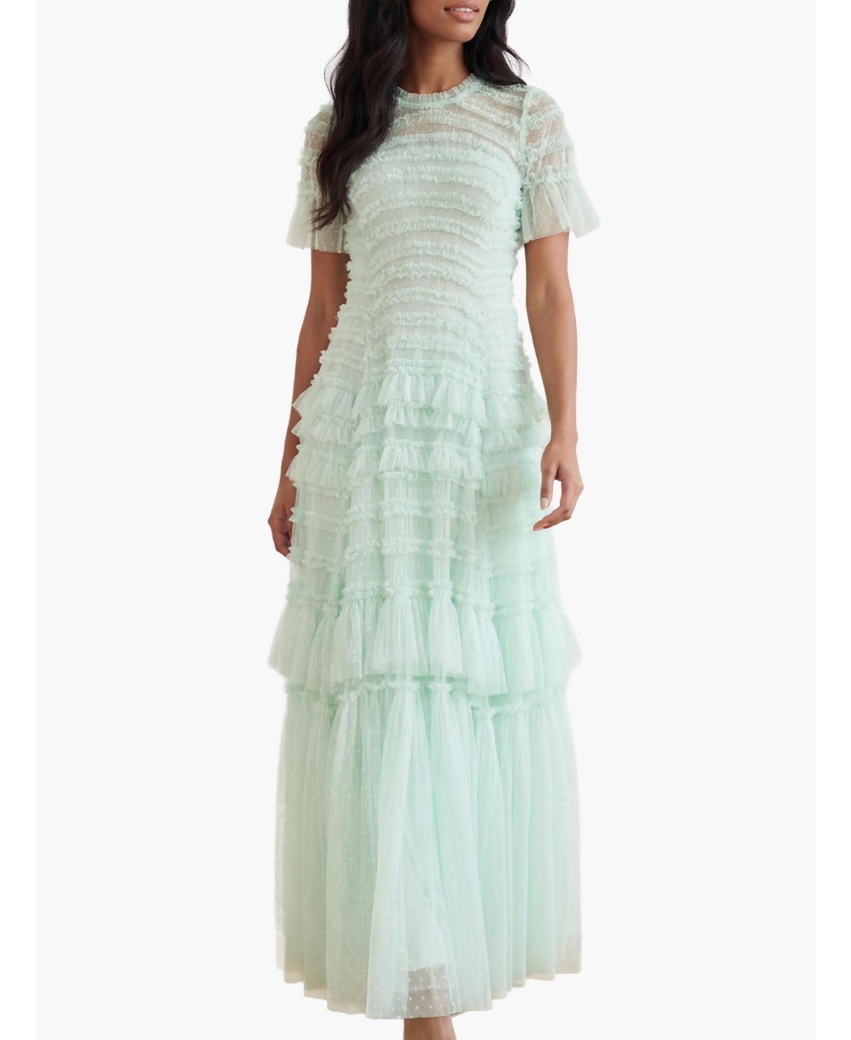 Click here for Needle & Thread Womens Valentine Ruffle Maxi Gown... prices