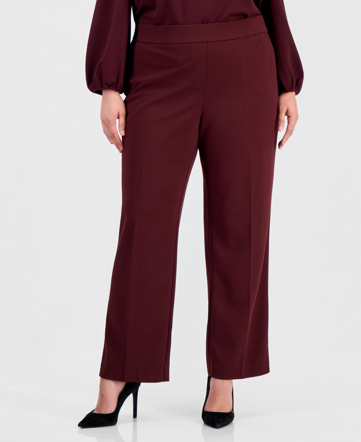 Click here for Anne Klein Essentials Plus Size Pull-On Slash Pock... prices