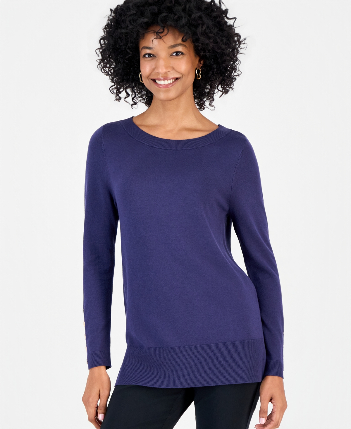 Click here for Jm Collection Womens Boat Neck Long-Sleeve Sweater... prices