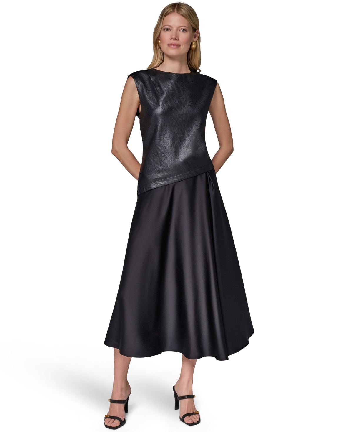 Click here for Donna Karan New York Womens Sleeveless Boat Neck D... prices